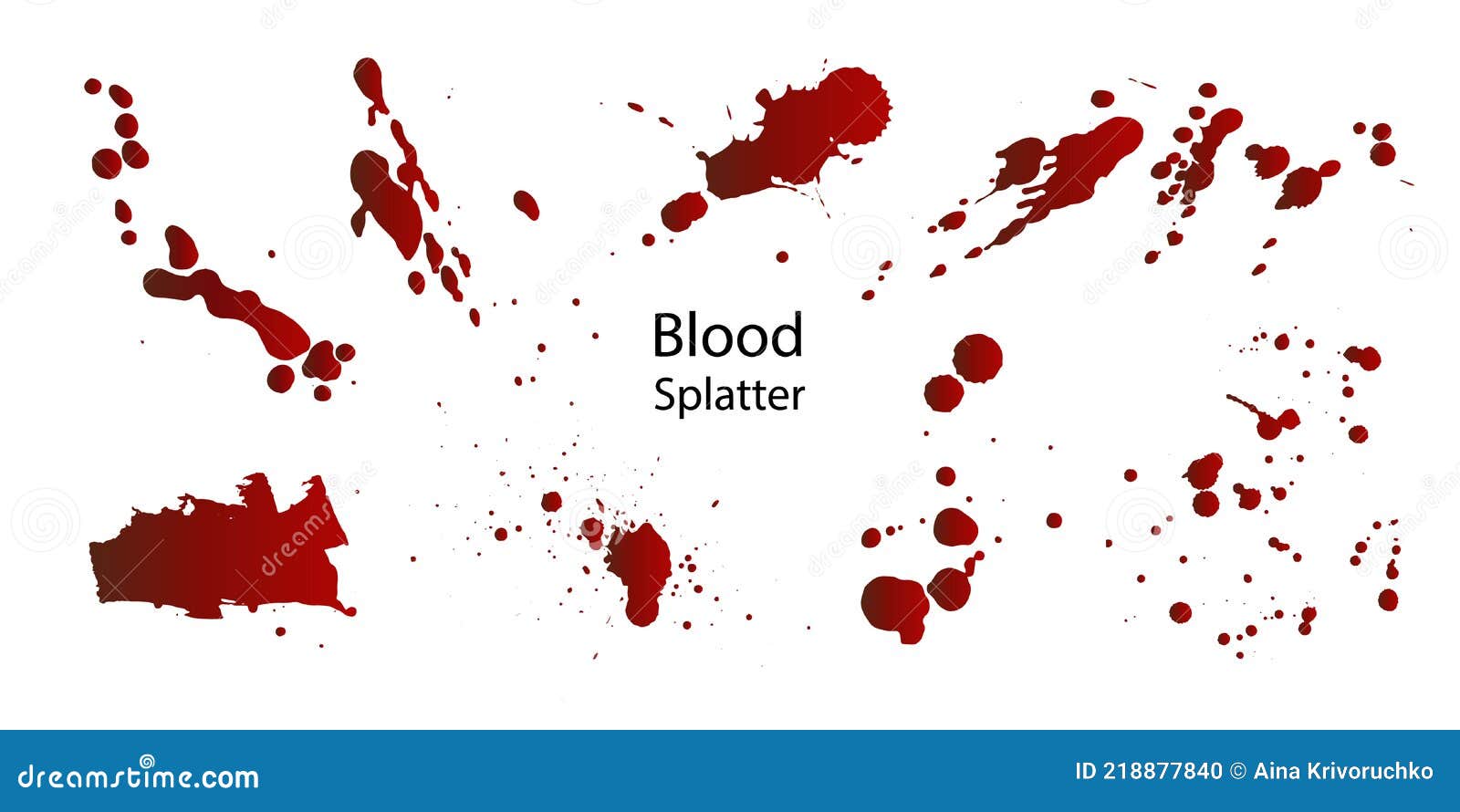 Set of Different Dripping Blood Splashes,collection of Dripping Drops ...