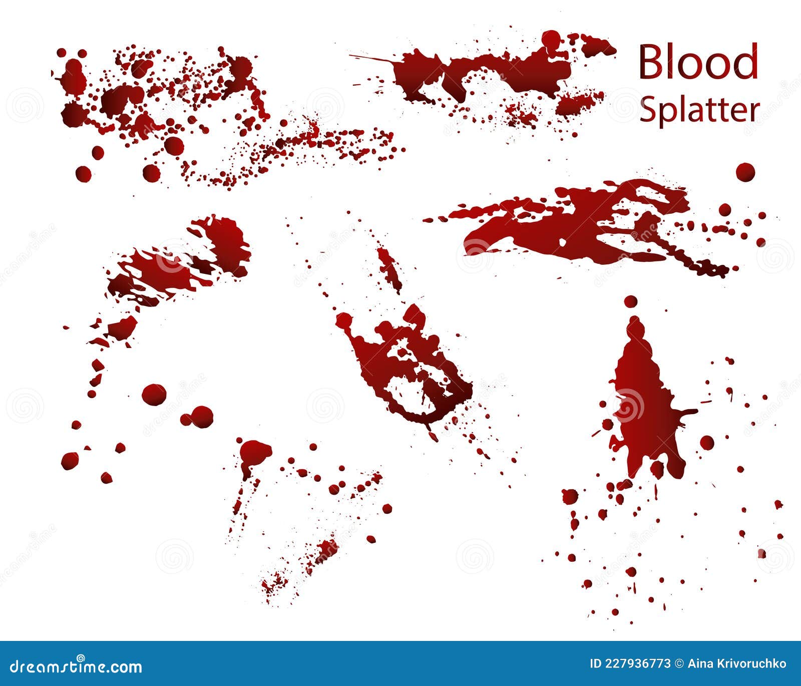Set of Different Dripping Blood Splashes,collection of Dripping Drops ...