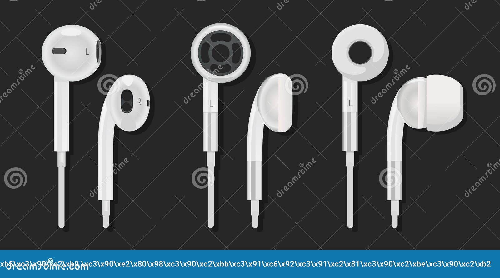 Different Earphones Stock Illustrations – 214 Different Earphones Stock ...