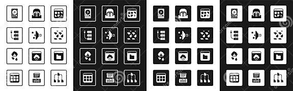 Set Different Files, Filter Setting, Server, Hard Disk Drive HDD, Data Stream, Hangar with ...