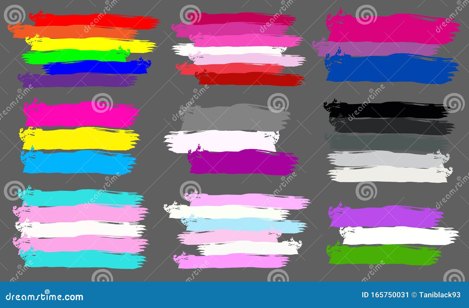 Different Pride Flag Meanings Icon Set Vector | CartoonDealer.com ... Different Pride Flag Meanings Icon Set Vector | CartoonDealer.com ...