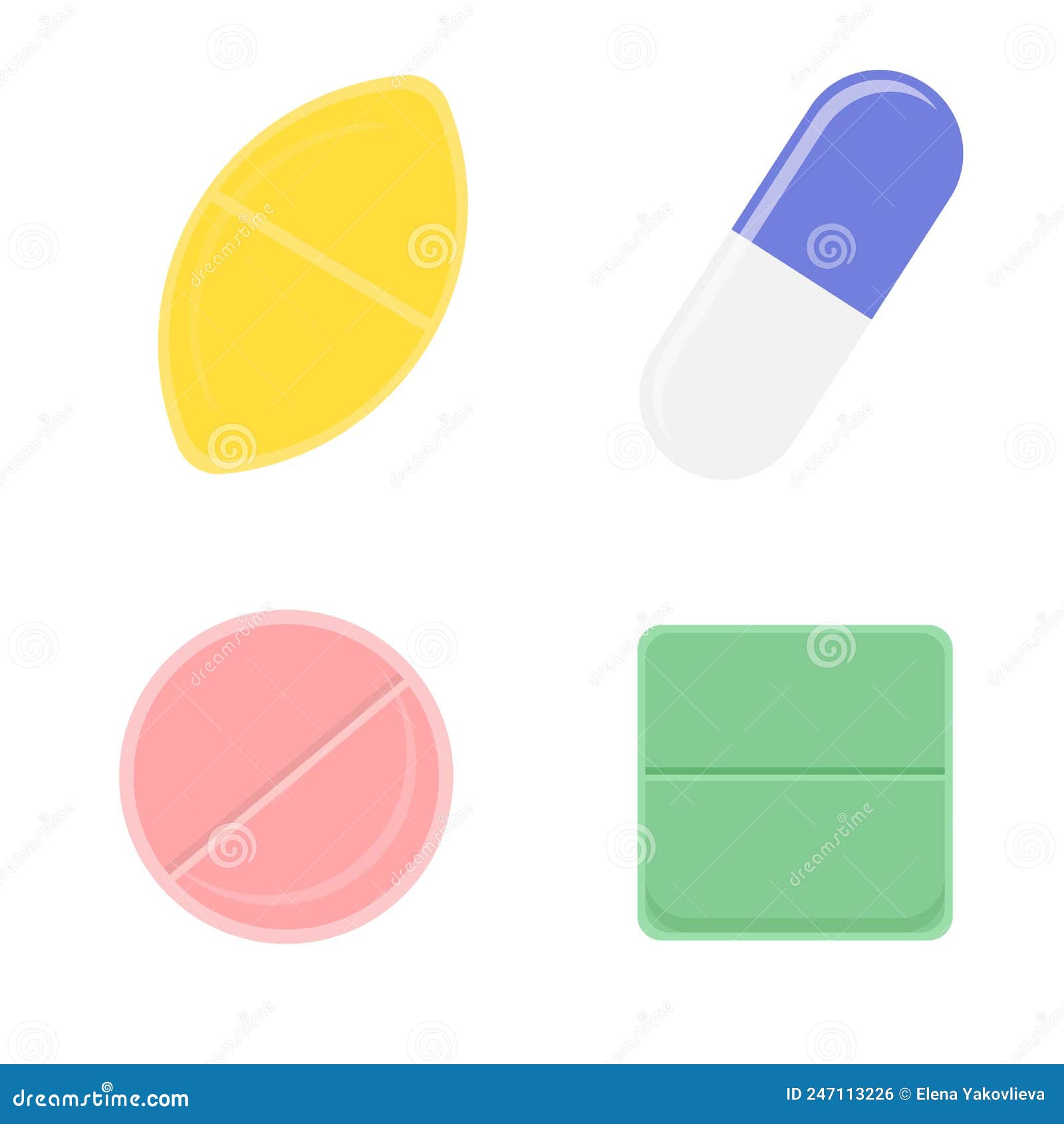 Set of Different Flat Isolated Tablets. Vector Illustration Stock ...