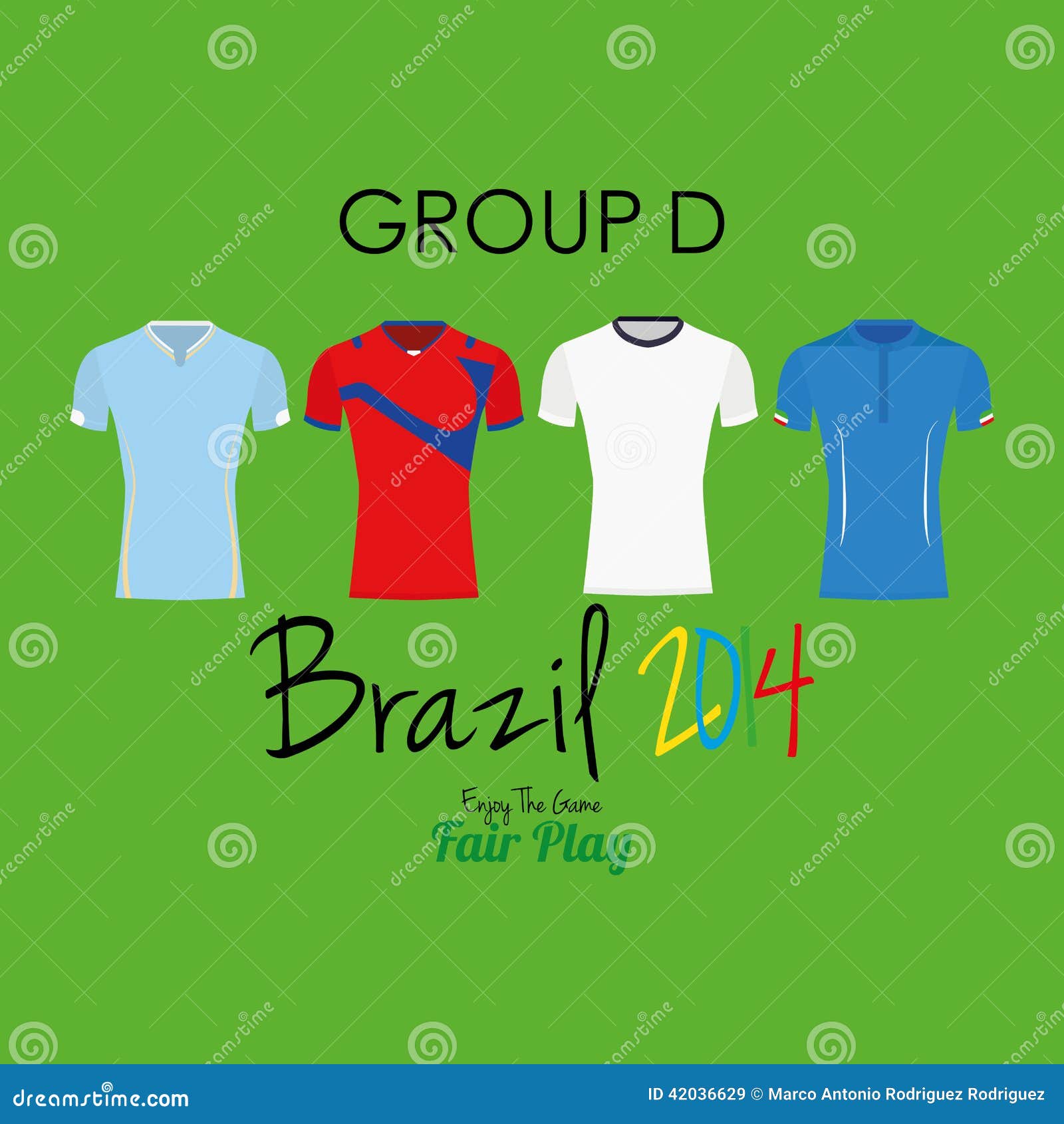Set of Different Football Soccer Uniform Shirts Stock Vector ...