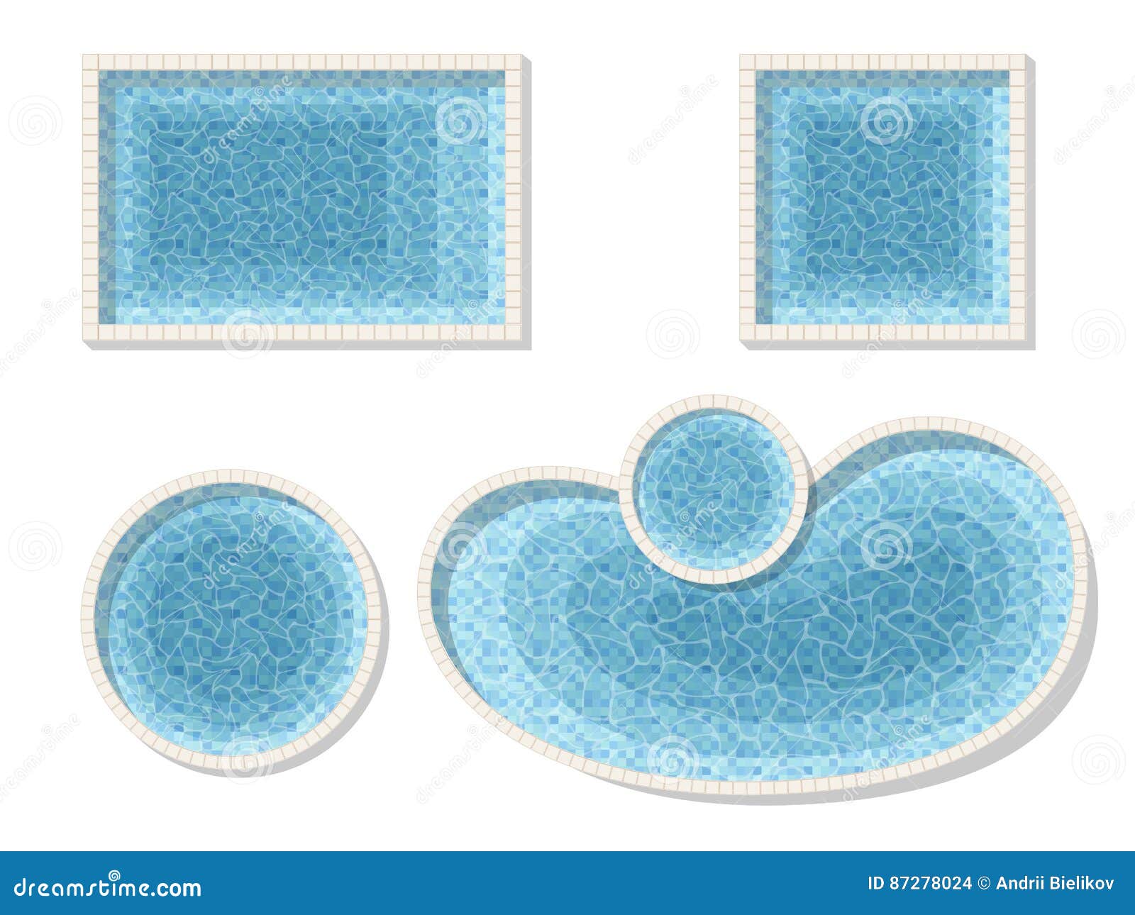 Set different form pool stock vector. Illustration of liquid - 87278024