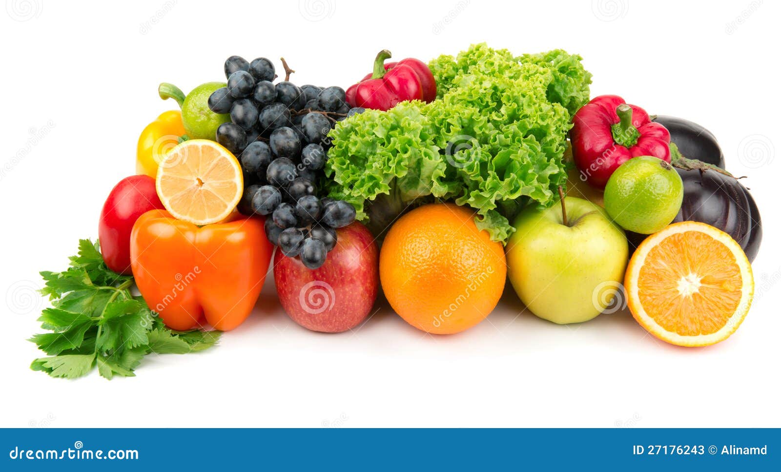 Set of Different Fruits and Vegetables Stock Image - Image of ...
