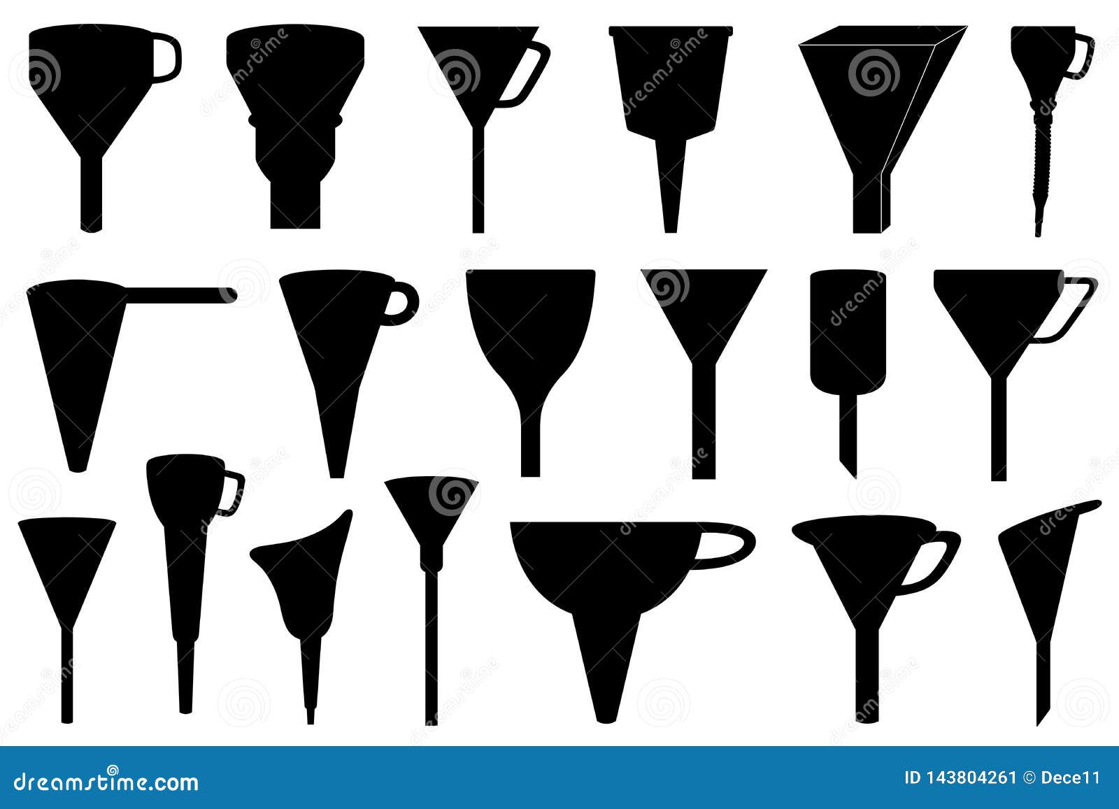 Different Funnels Stock Illustrations – 11 Different Funnels Stock ...