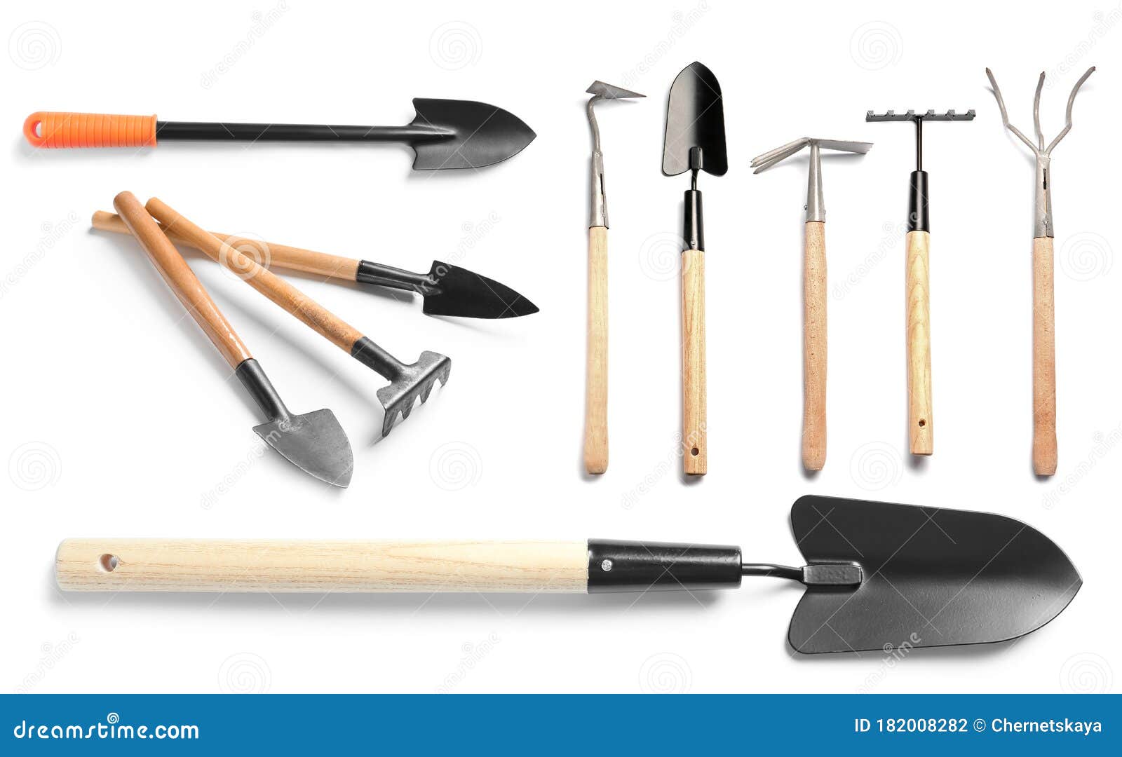 Set of Different Gardening Tools on Background Stock Photo - Image of ...