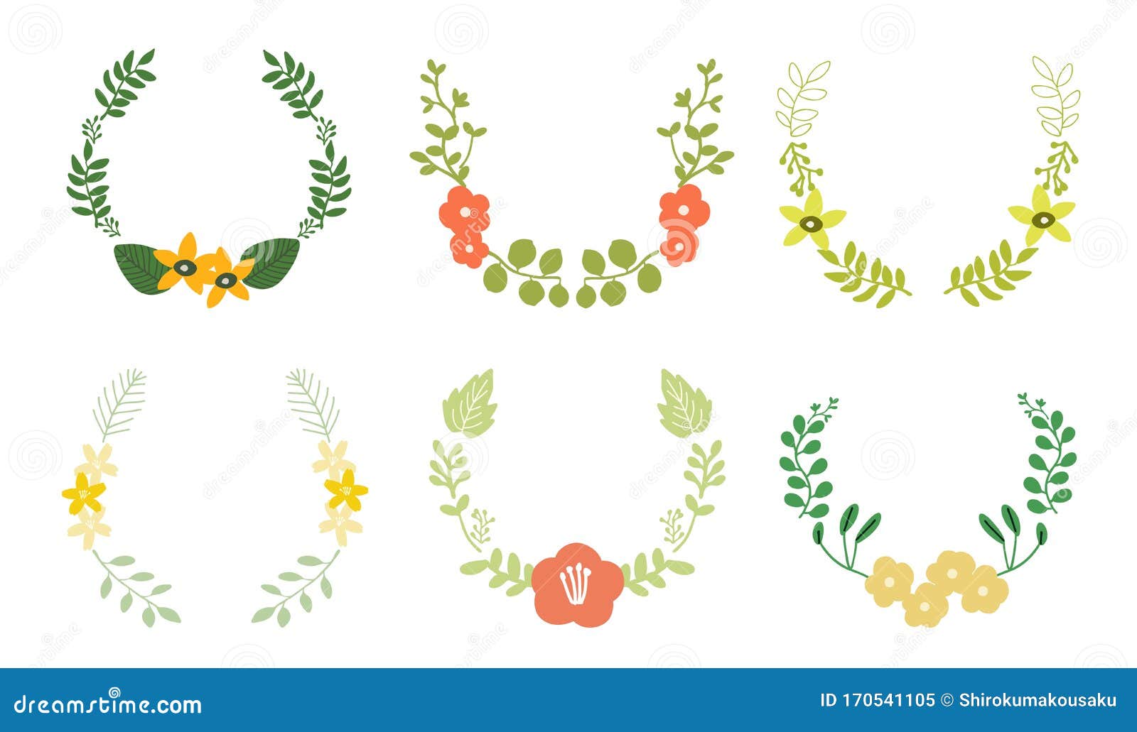 Greenery icons for spring stock vector. Illustration of flower - 170541105