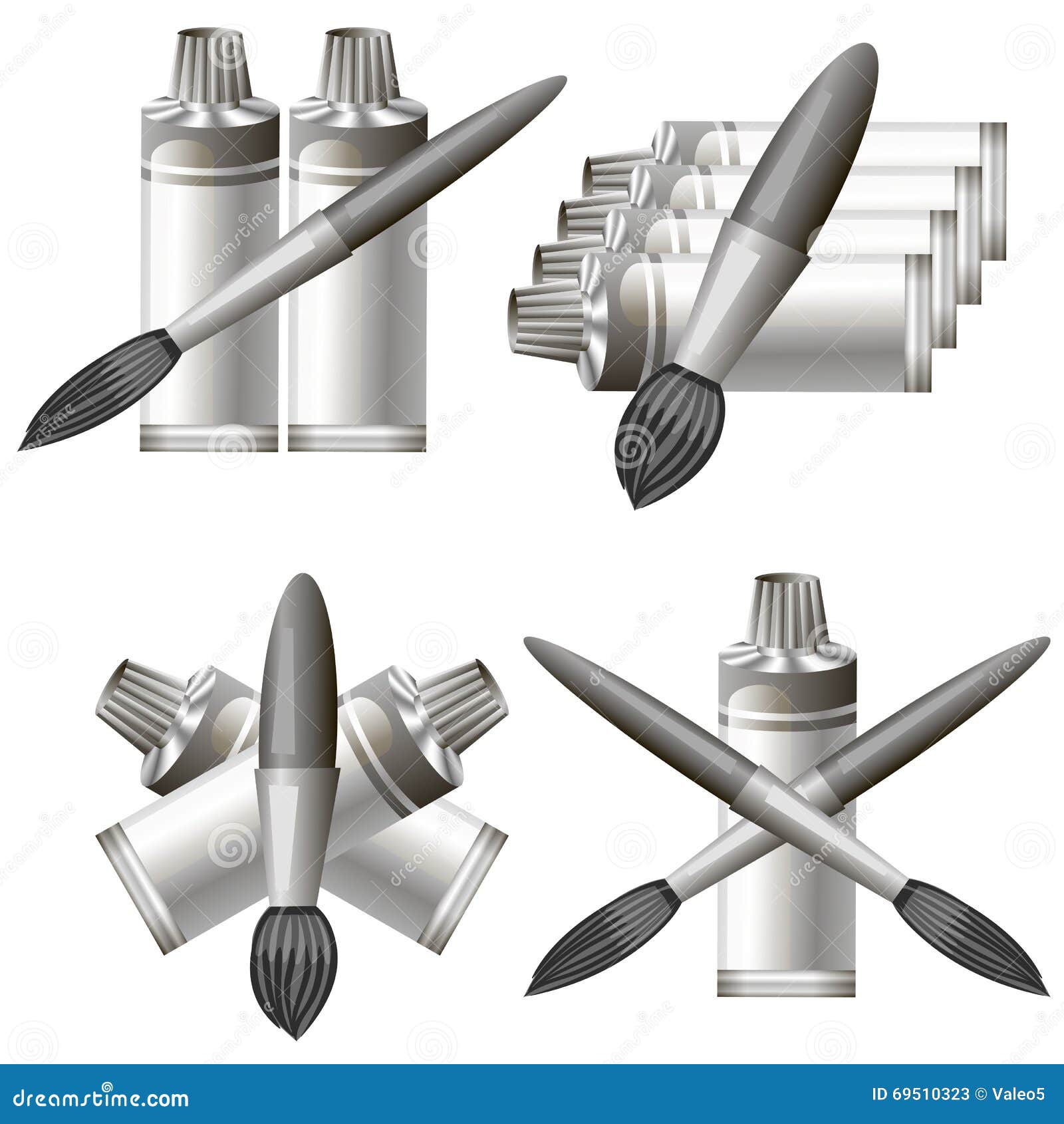 Set of Different Grey Paint Icon Stock Vector - Illustration of ...