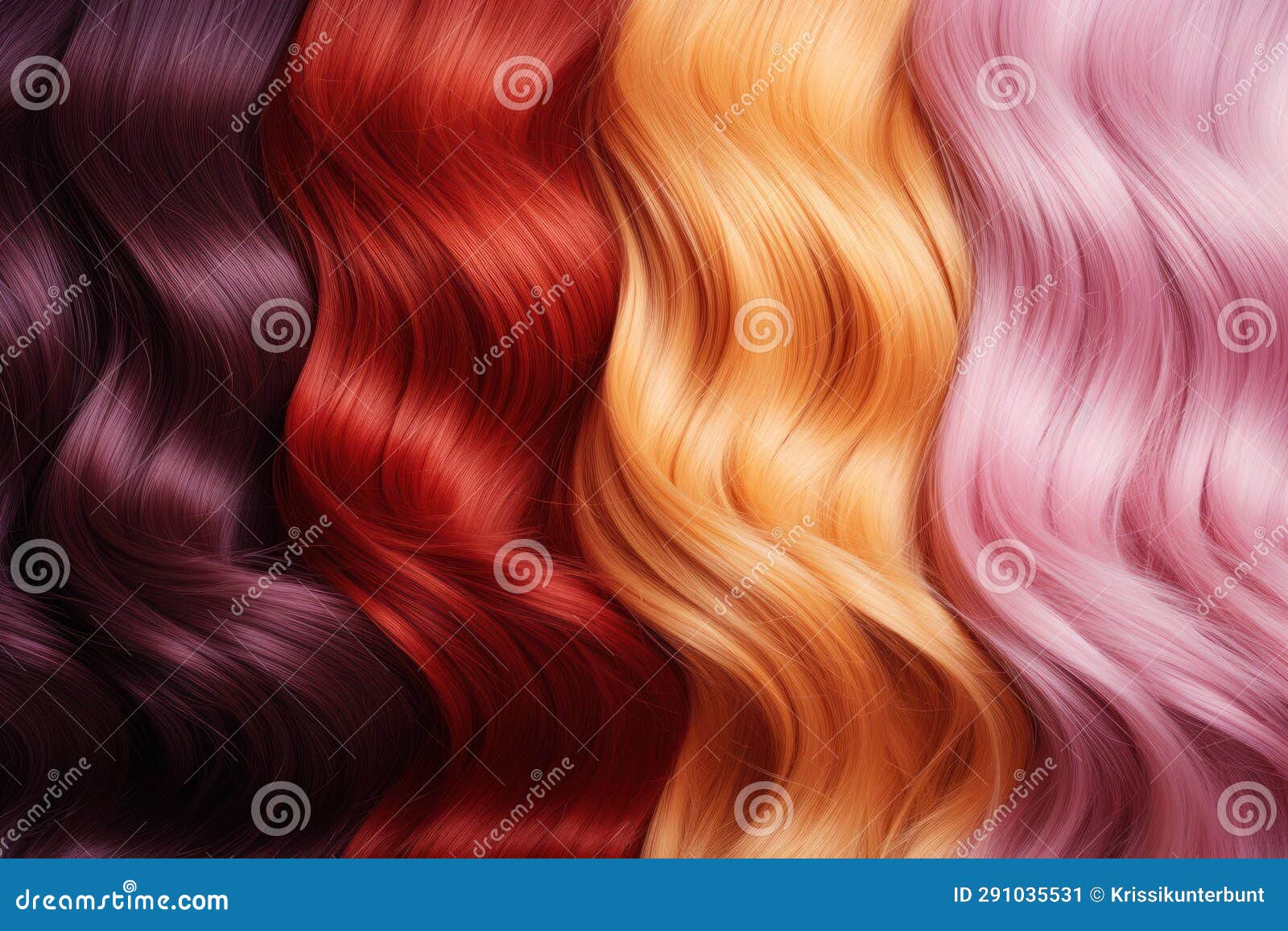 Set of Different Hair Colors Stock Image - Image of coloring, haircut ...