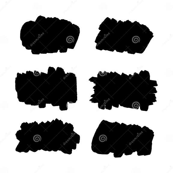 Set of Different Hand Drawn Vector Strokes Stock Vector - Illustration ...