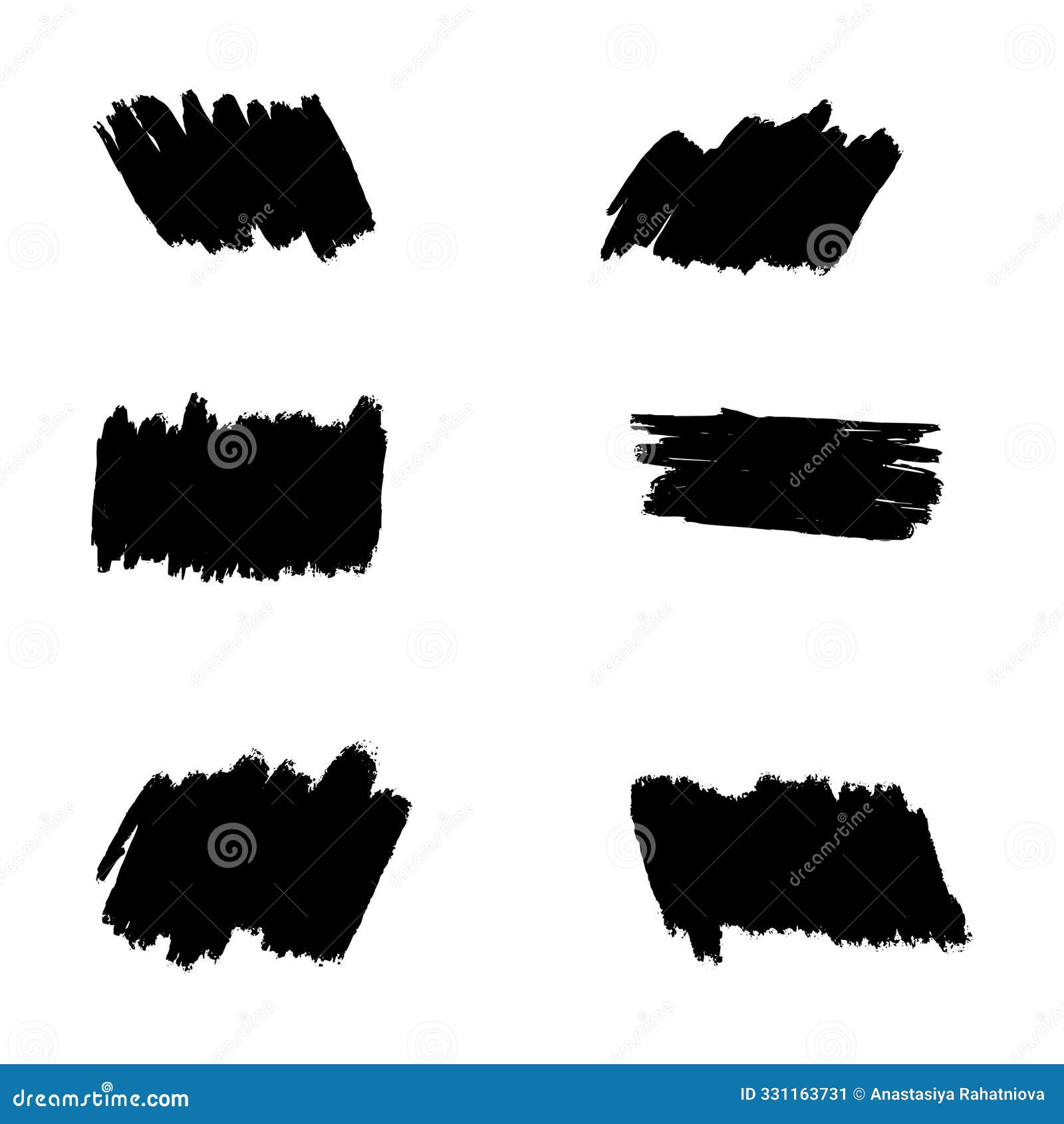 Set of Different Hand Drawn Vector Strokes Stock Illustration ...