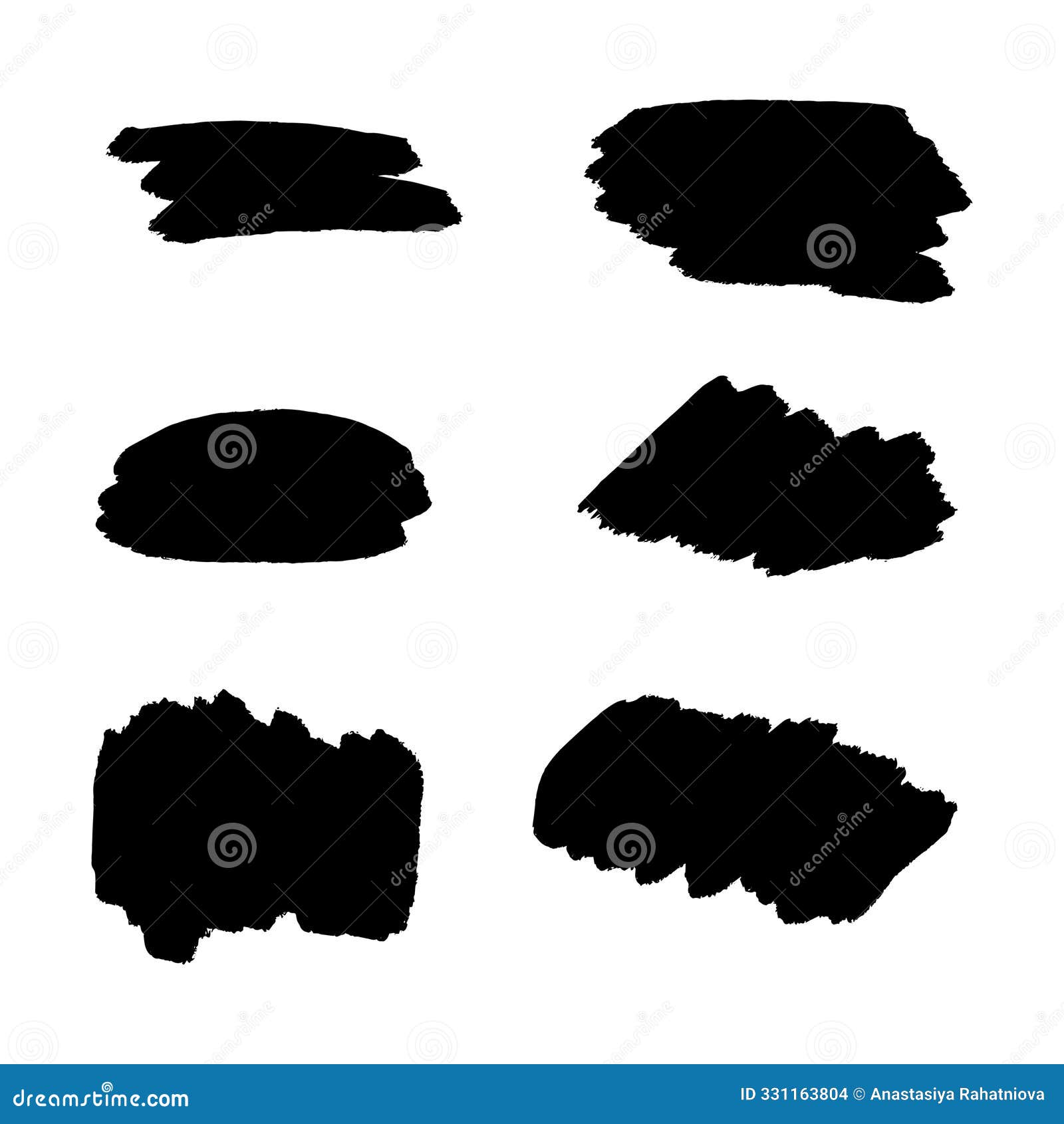 Set of Different Hand Drawn Vector Strokes Stock Vector - Illustration ...