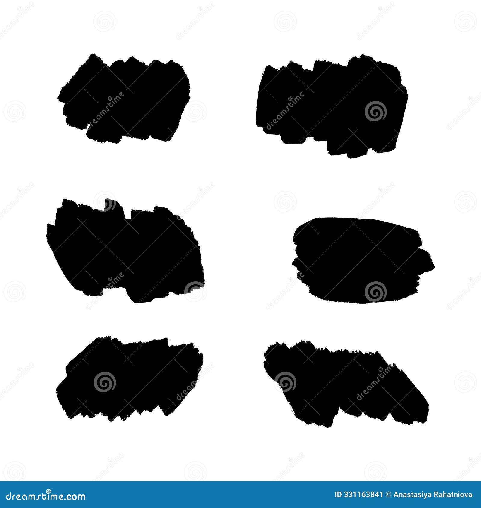 Set of Different Hand Drawn Vector Strokes Stock Illustration ...