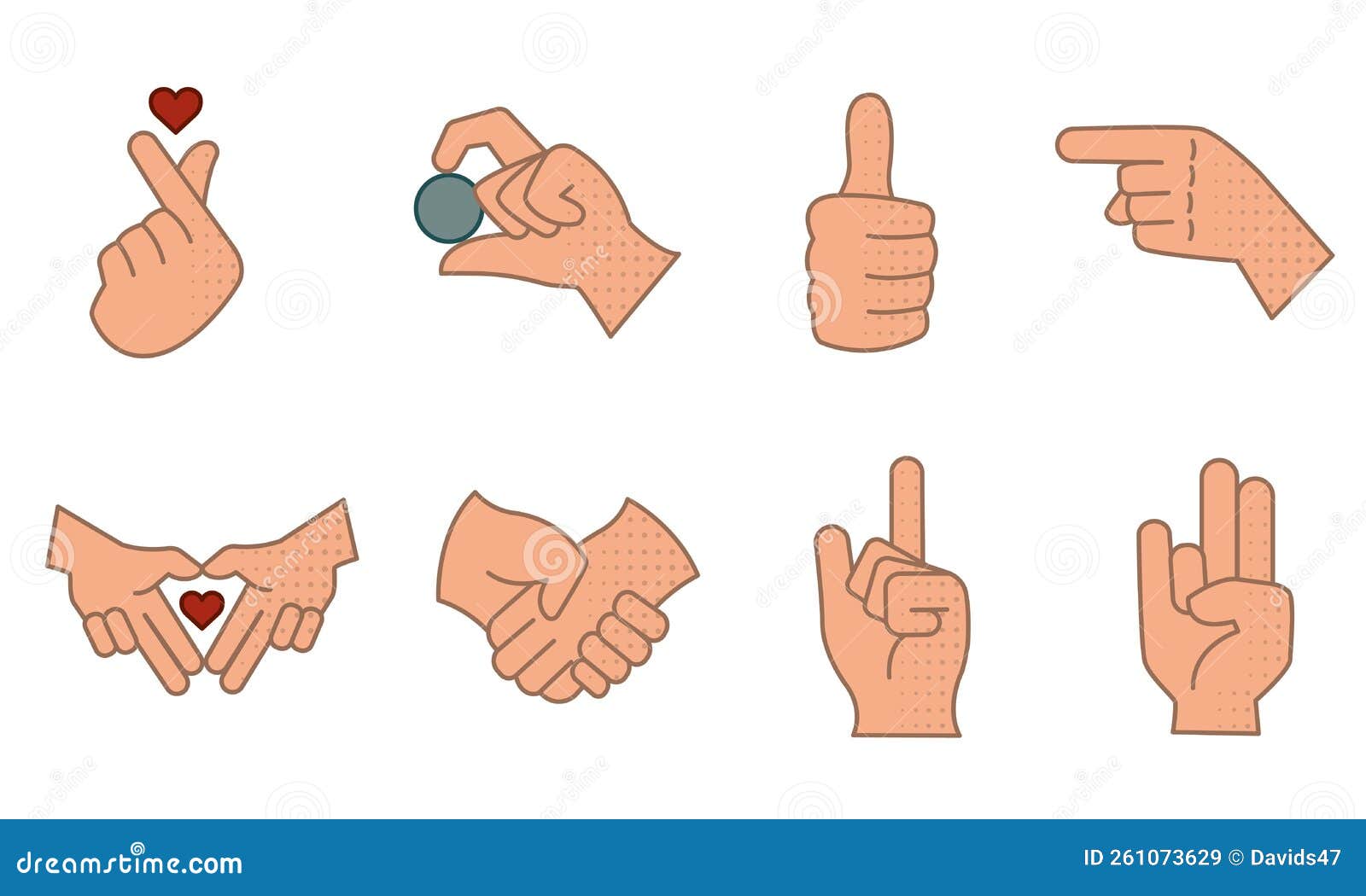 Set of Different Hand Gestures Icon Vector Stock Vector - Illustration ... Set of Different Hand Gestures Icon Vector Stock Vector - Illustration ...