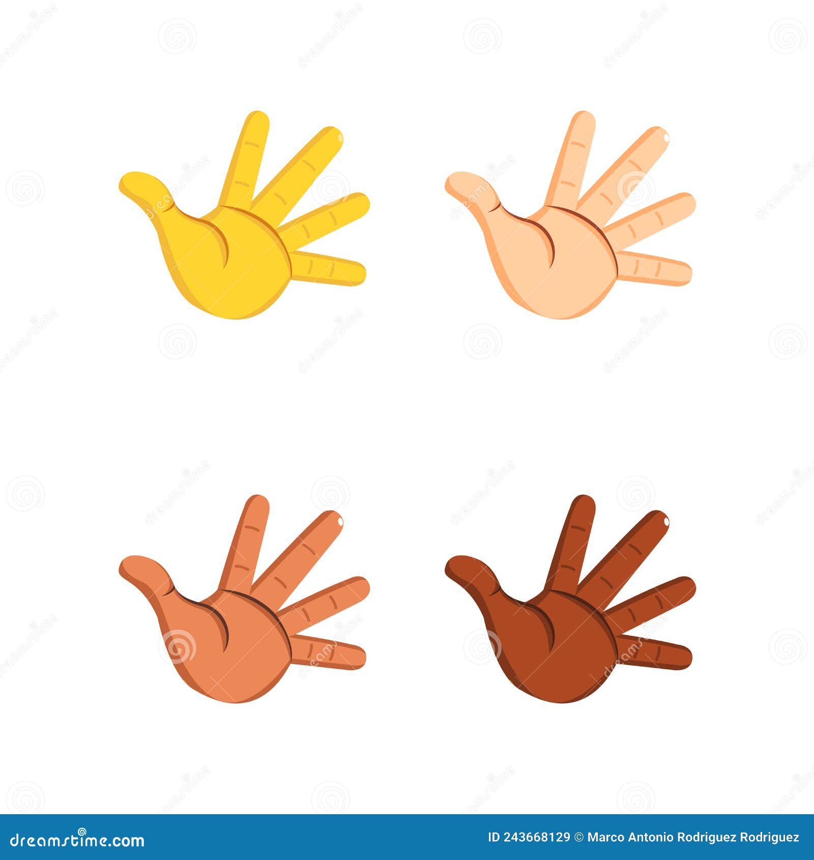 Set of Different Hand Icons Doing Gestures Vector Stock Vector ...