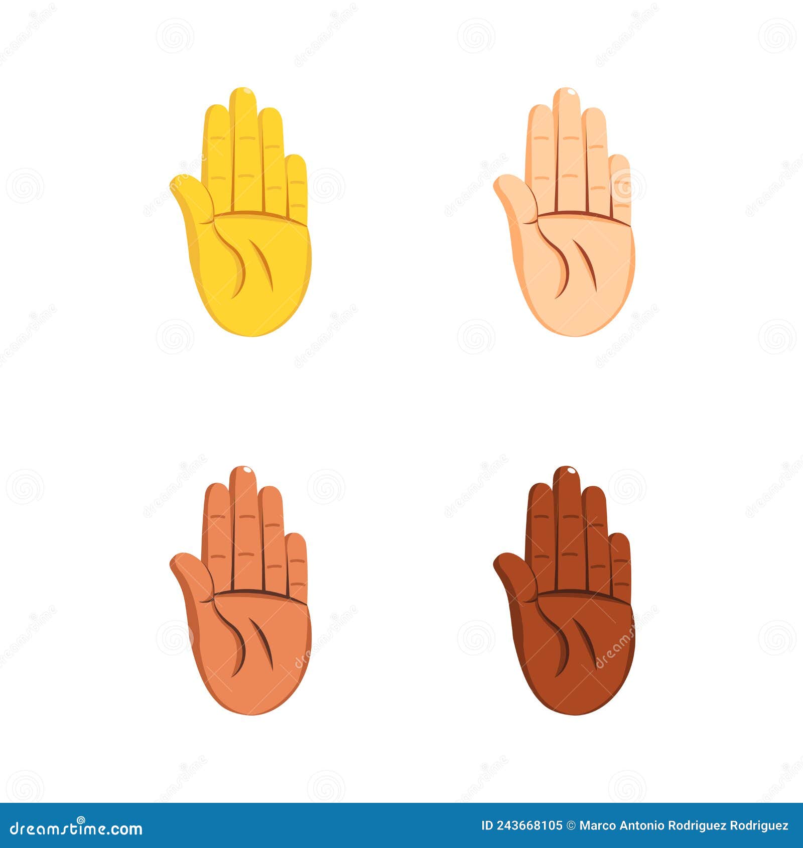 Set of Different Hand Icons Doing Gestures Vector Stock Vector ...