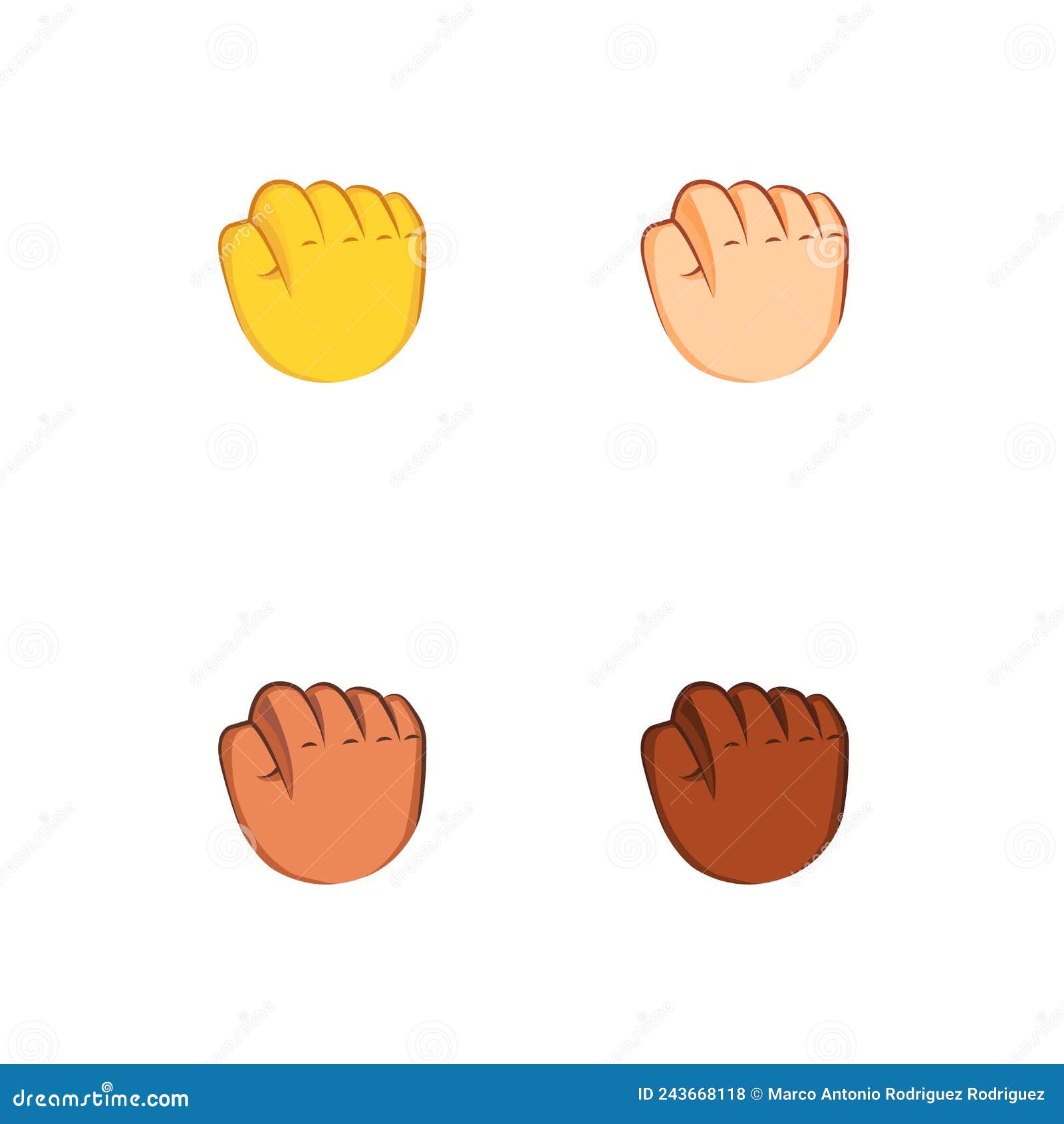 Set of Different Hand Icons Doing Gestures Vector Stock Vector ...