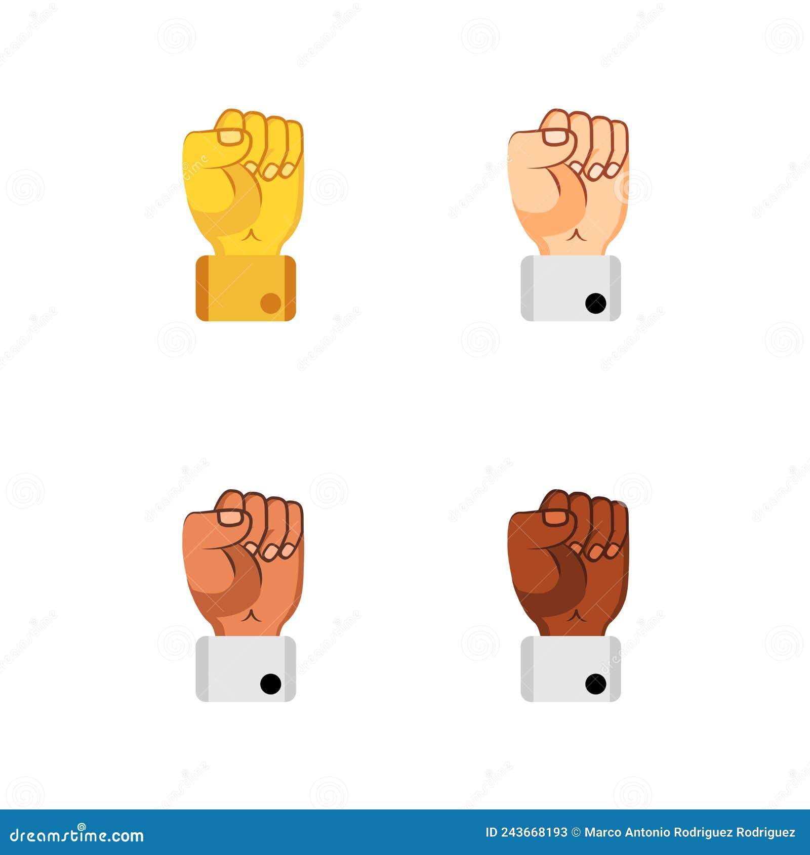Set of Different Hand Icons Doing Gestures Vector Stock Vector ...
