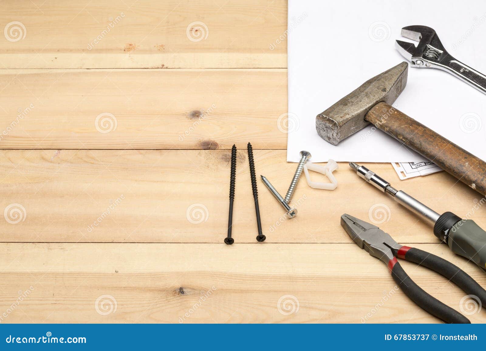 Set of Different Hand Tools for Repair and Construction Stock Image ...