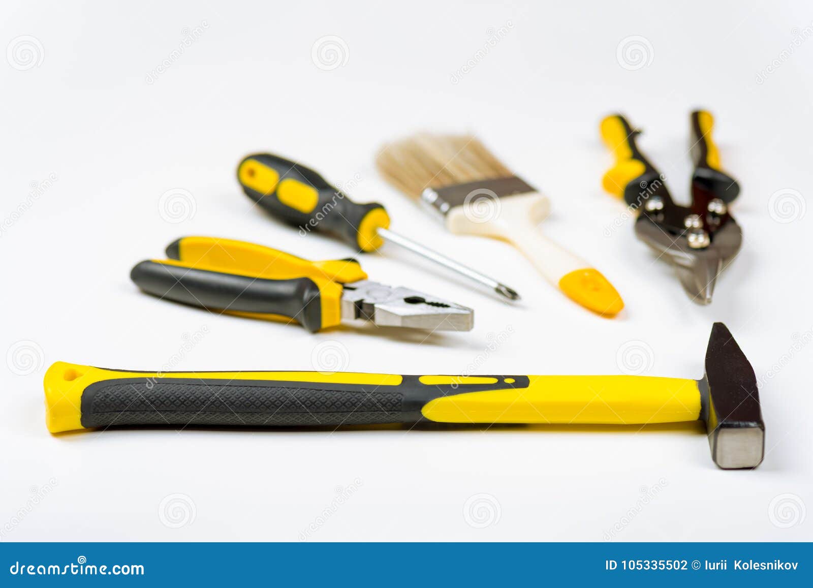 A Set of Different Hand Tools Stock Photo - Image of home, modern ...