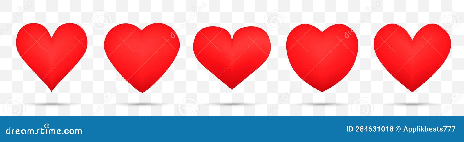 Set of Different Heart Icons. Vector Illustration Stock Vector ...