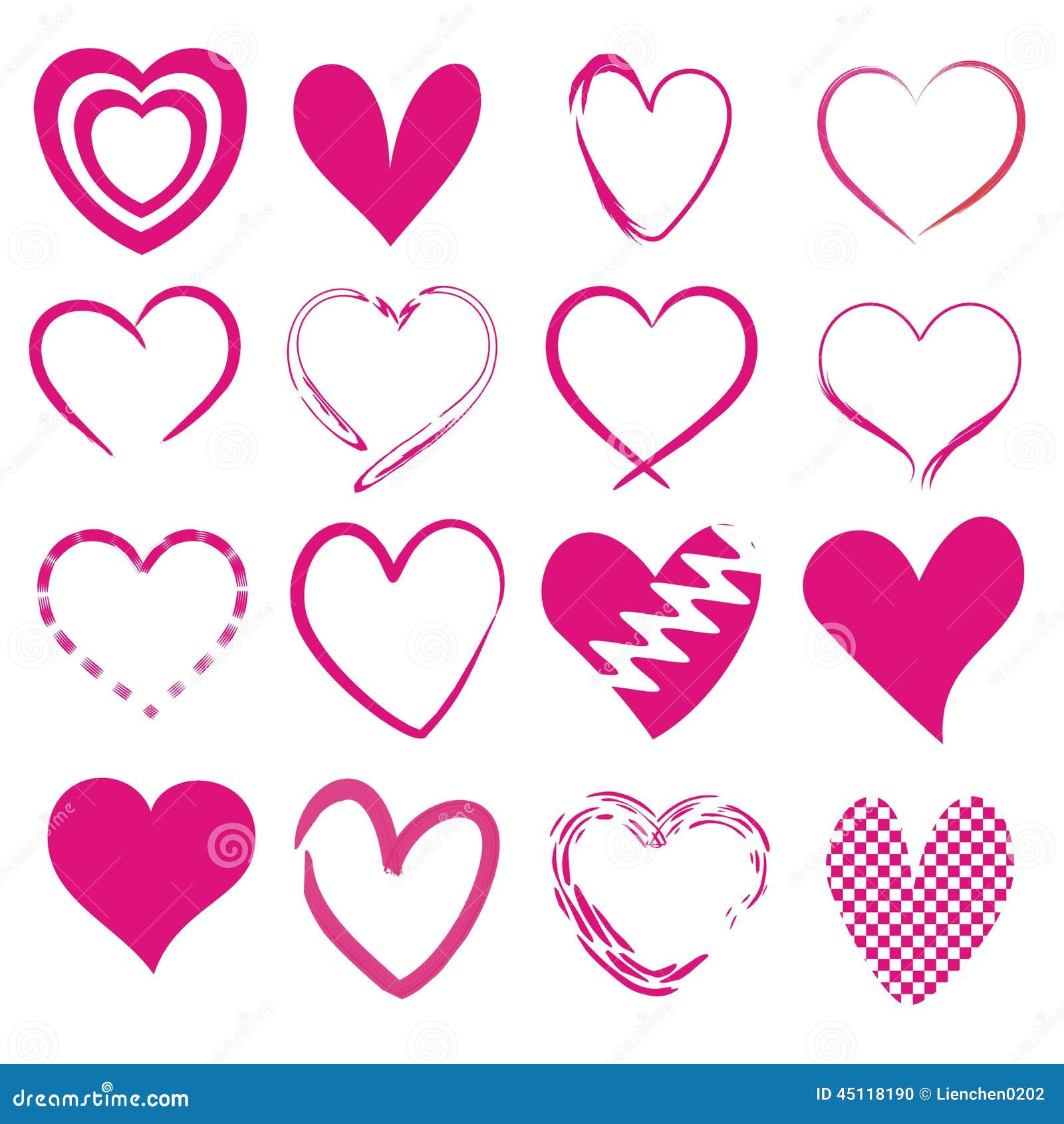 Set Of Different Hearts Icons - Vector Royalty-Free Stock Photography ...
