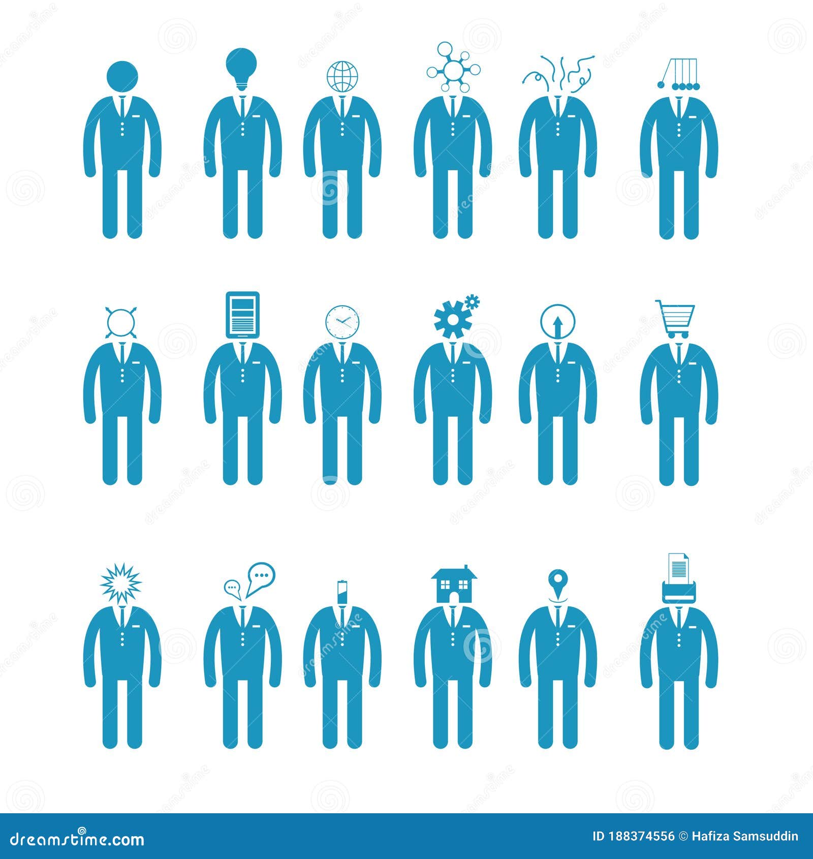 Set of Different Human Thoughts. Vector Illustration Decorative Design ...