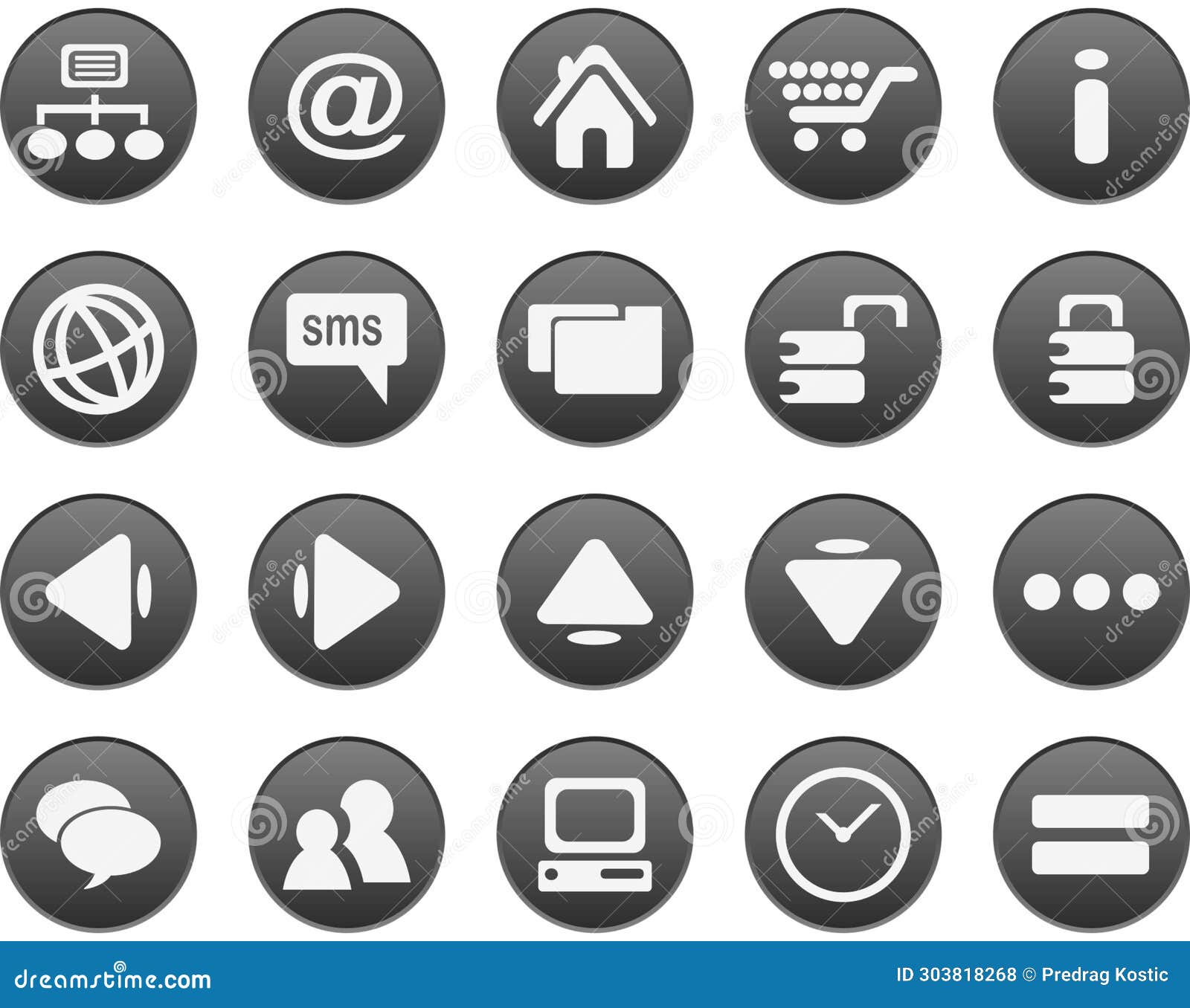 Set of different icons stock illustration. Illustration of icons ...