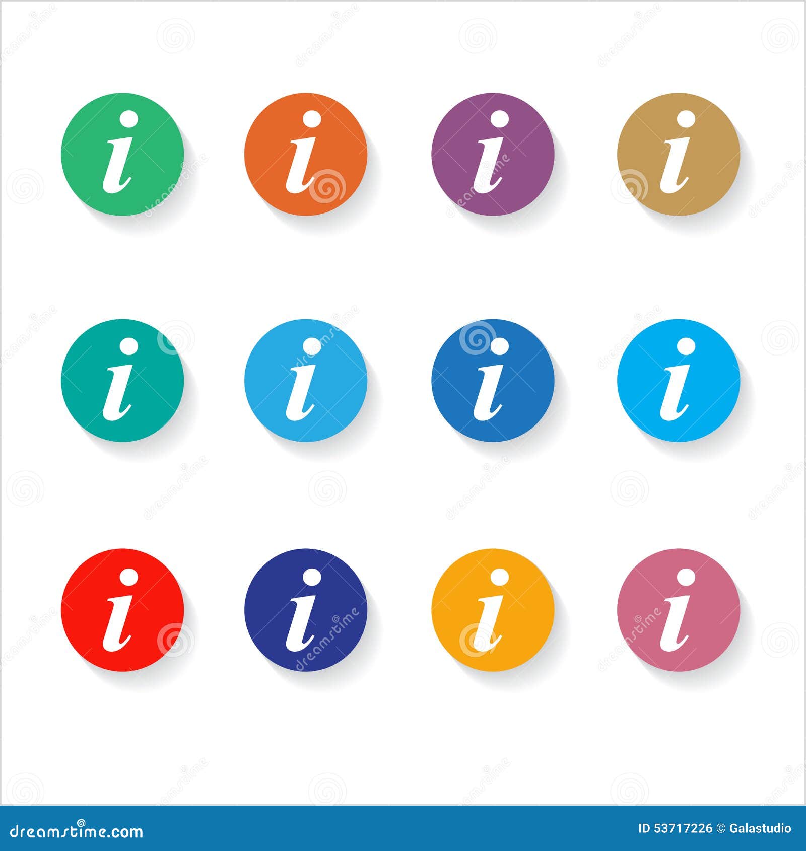 Set of Different Information Buttons for Design. Info Circle Symbol ...