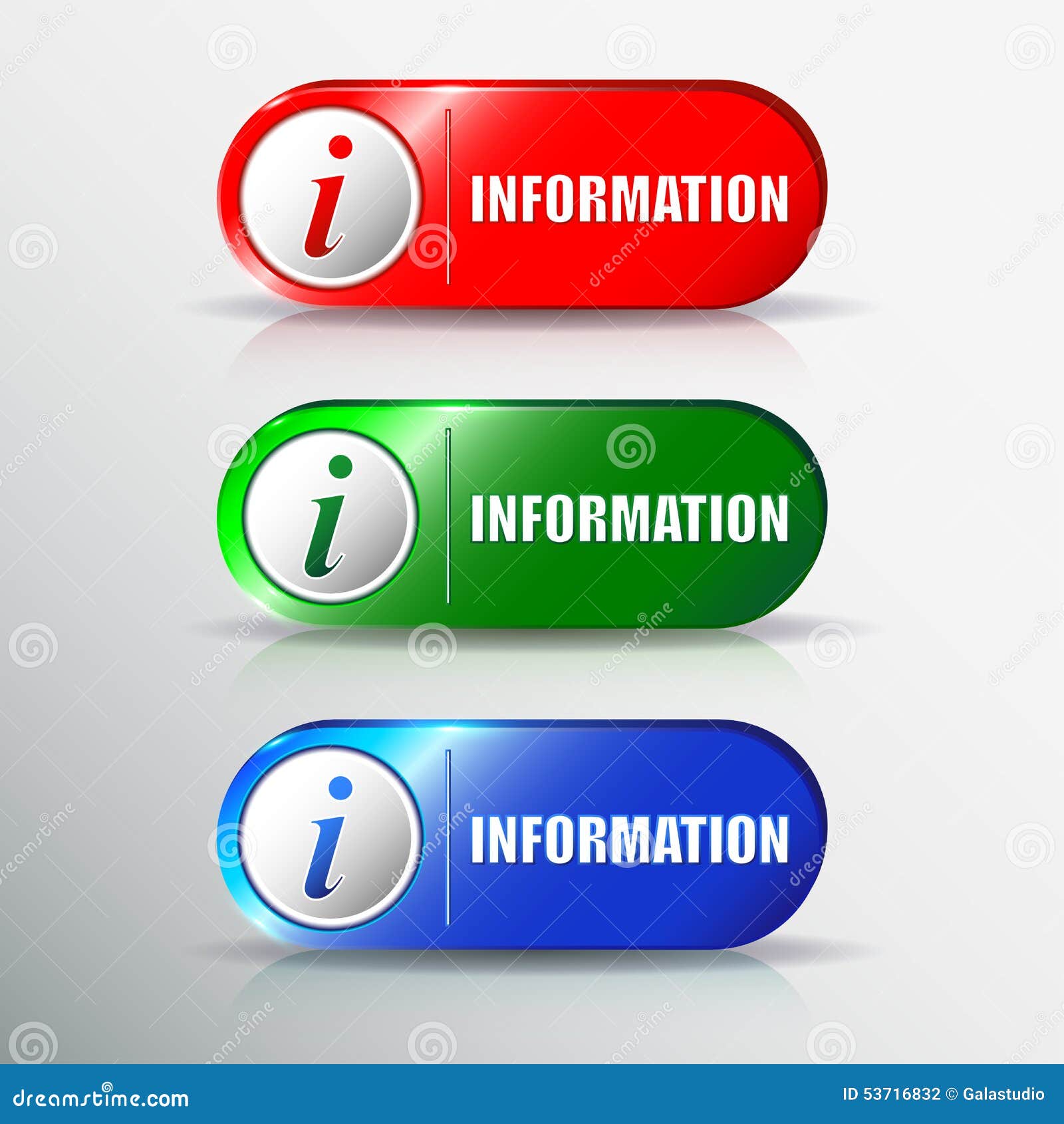 Set of Different Information Buttons for Design. Info Round Symbol ...