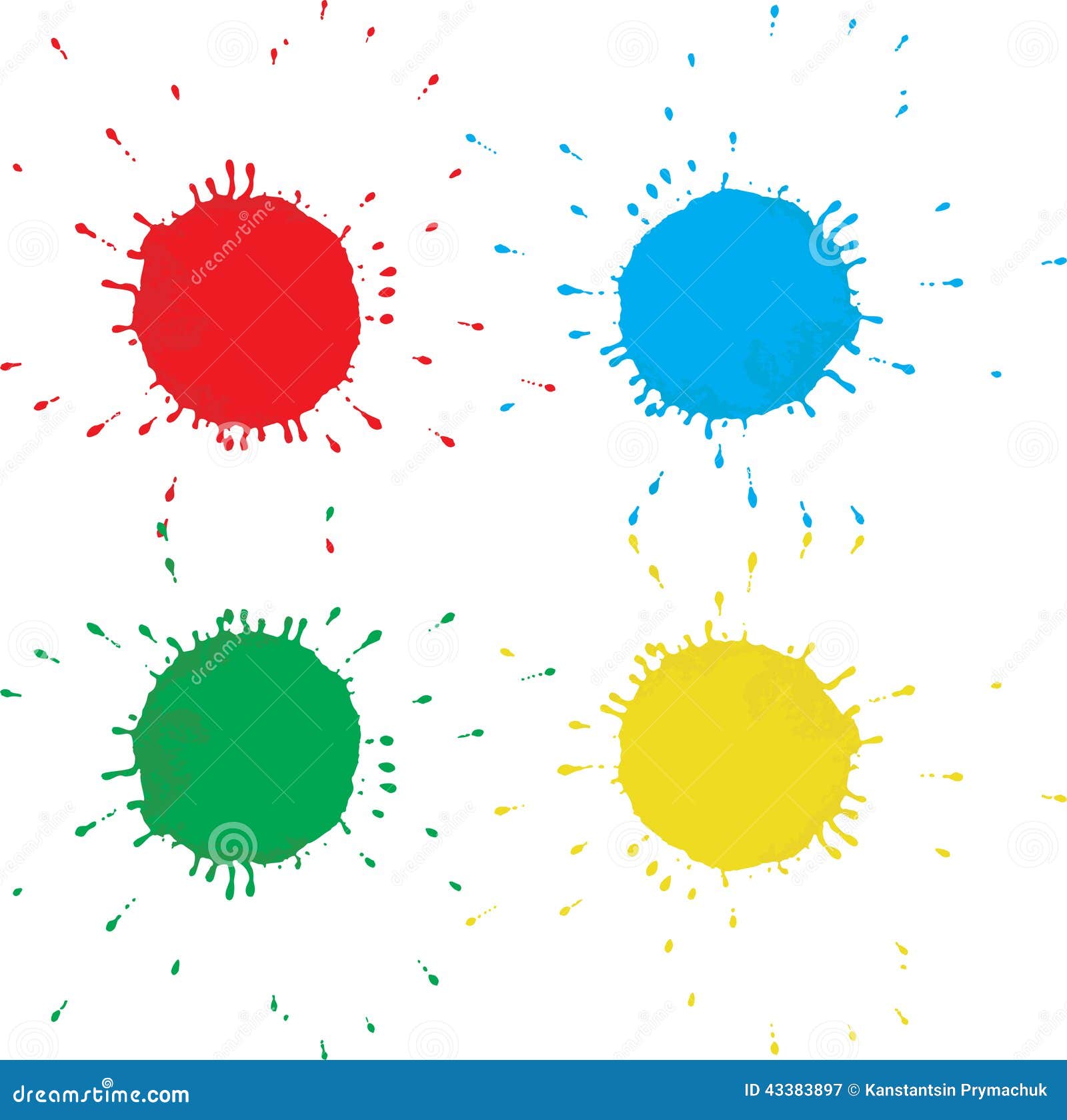 Set of Different Ink Blots. Vector Stock Vector - Illustration of dirt ...