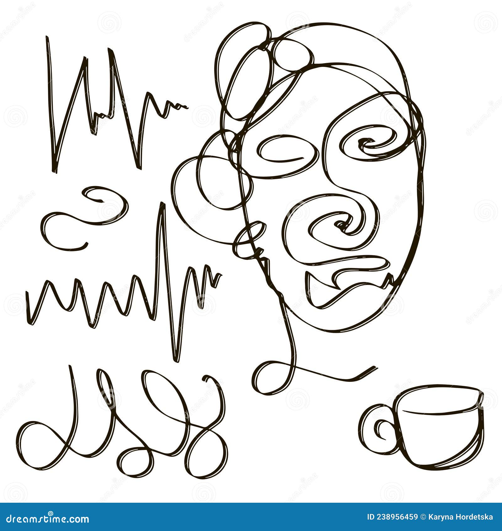 Some line art for design stock illustration. Illustration of bottle ...