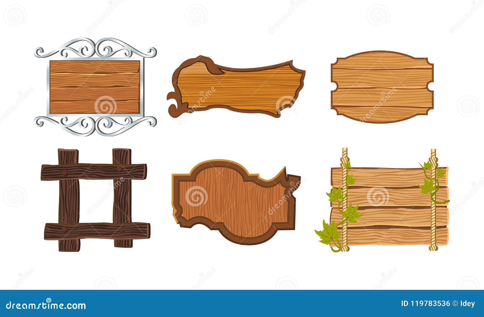 Set Different Kinds of Wooden Signboards with Frames, Decorative ...