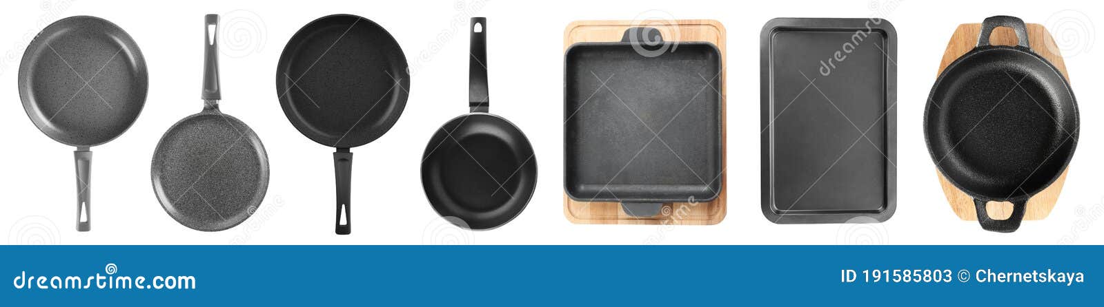 Set with Different Kitchen Utensils on Background, Banner Design ...