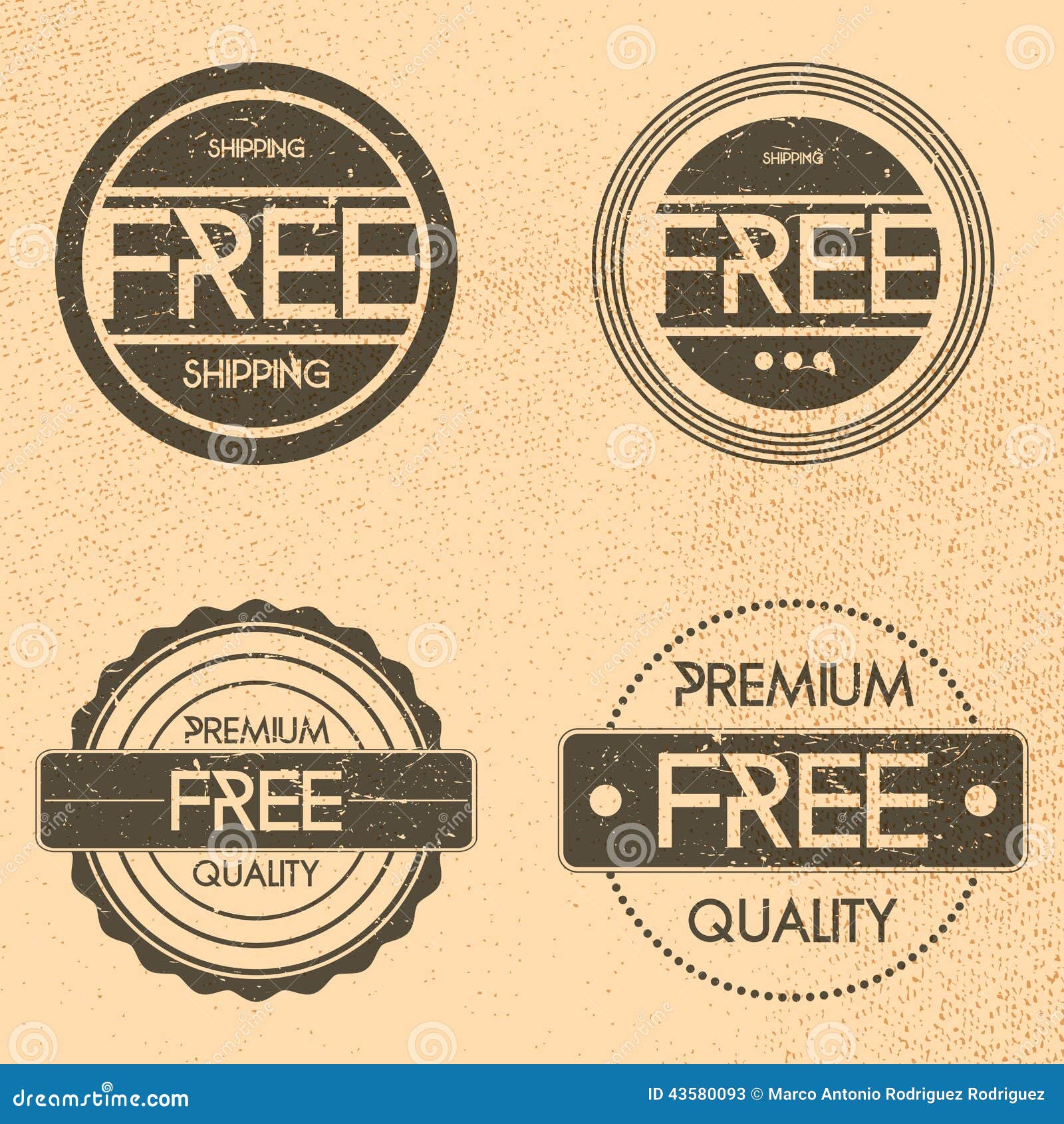 Set of Different Labels Isolated on Background Stock Illustration ...