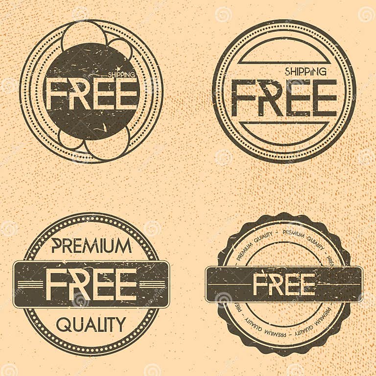 Set of Different Labels Isolated on Background Stock Illustration ...