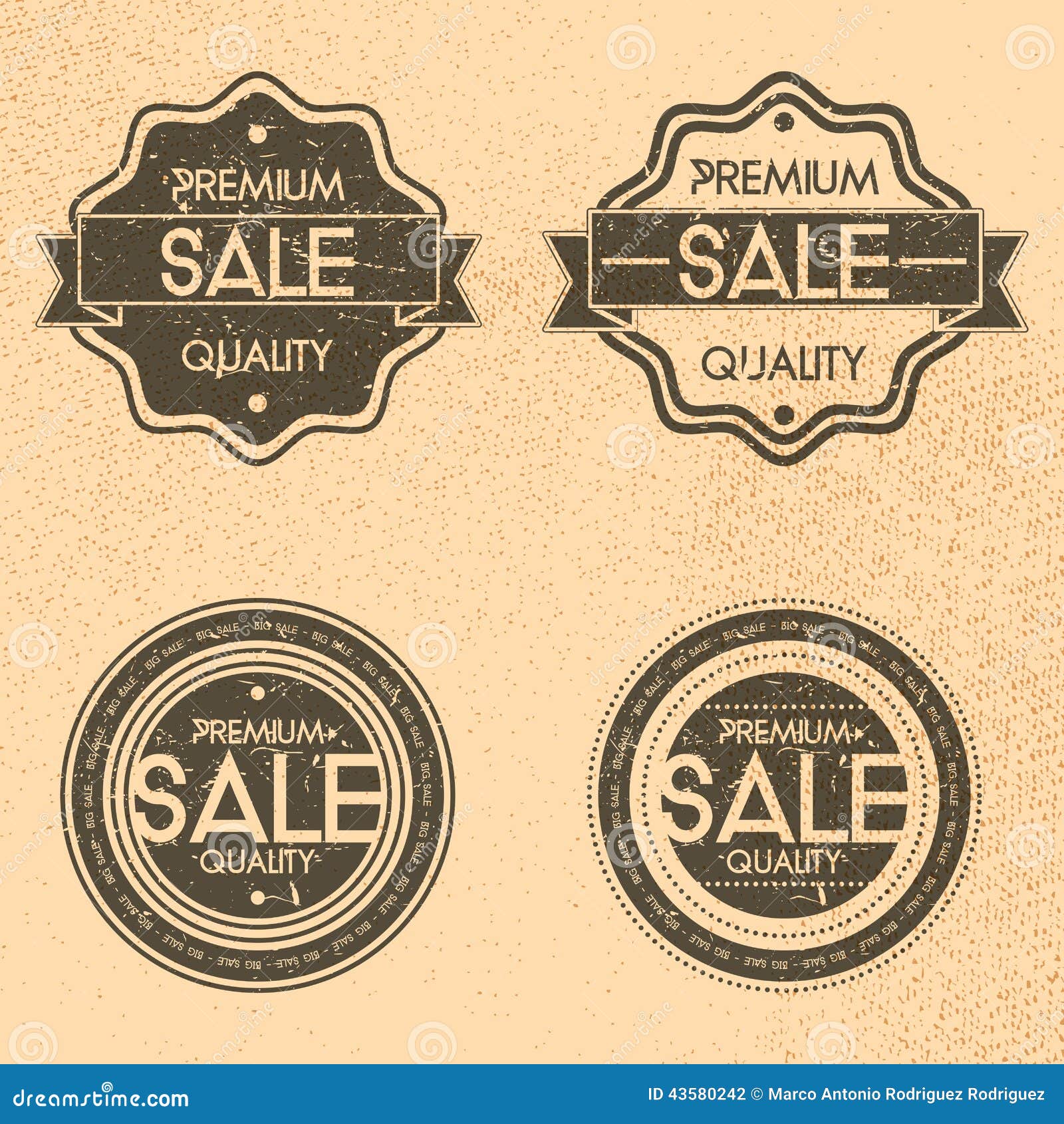 Set of Different Labels Isolated on Background Stock Illustration ...