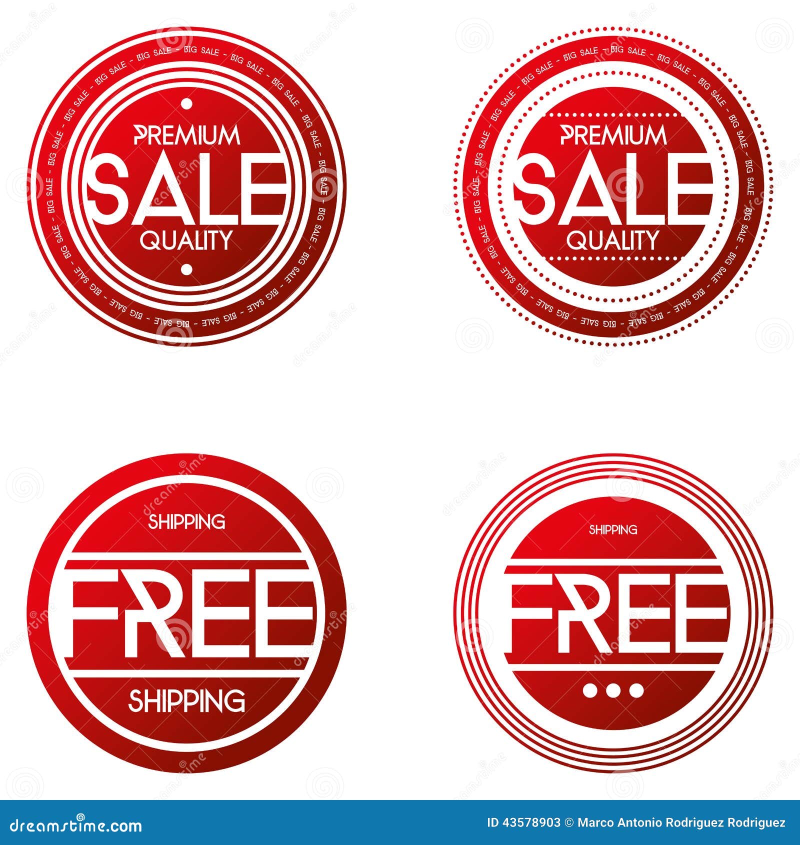 Set of Different Labels Isolated on White Background Stock Illustration ...