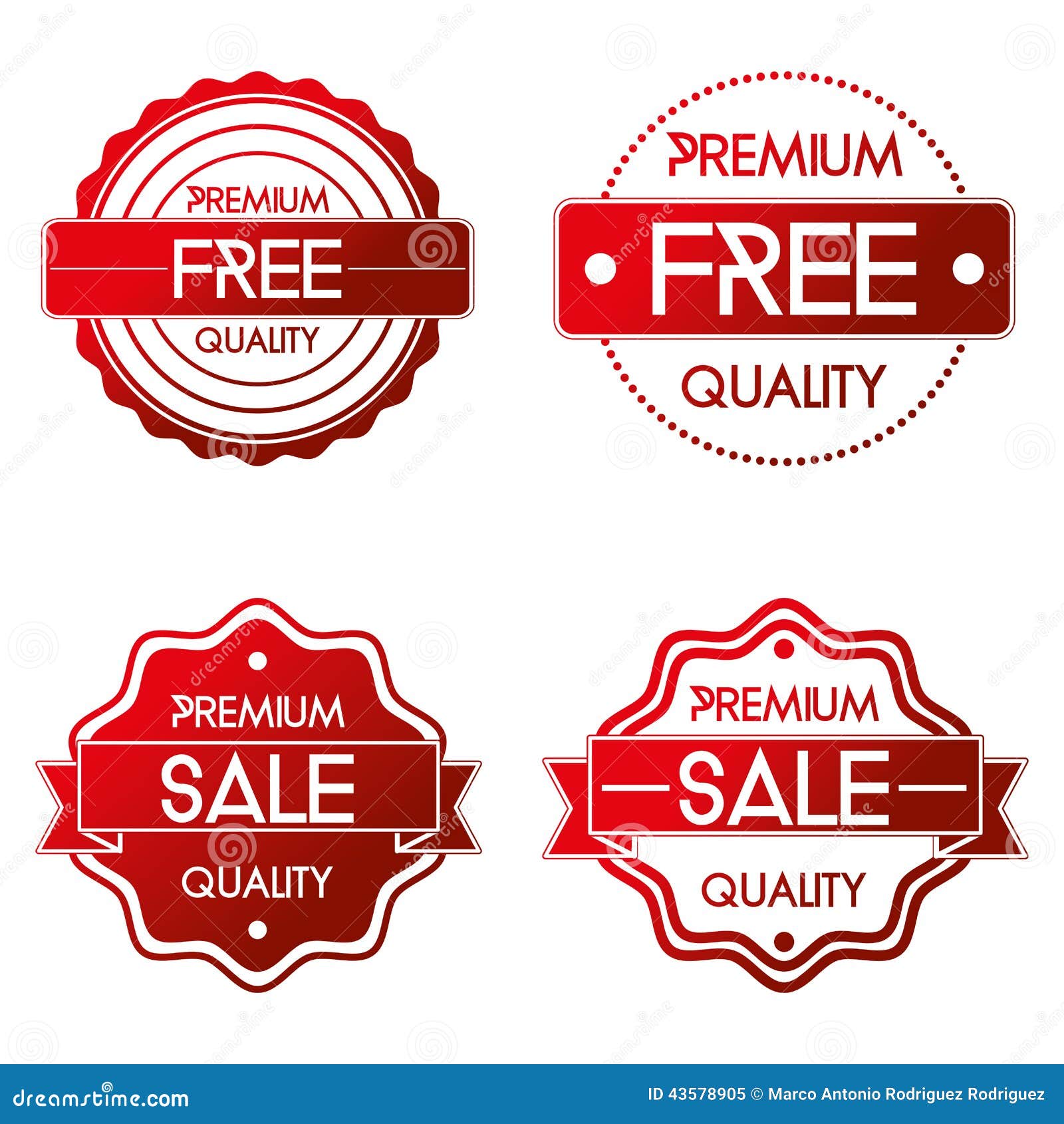 Set of Different Labels Isolated on White Background Stock Illustration ...