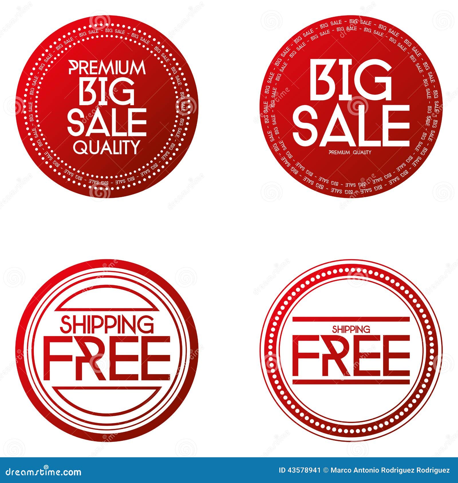 Set of Different Labels Isolated on White Background Stock Illustration ...