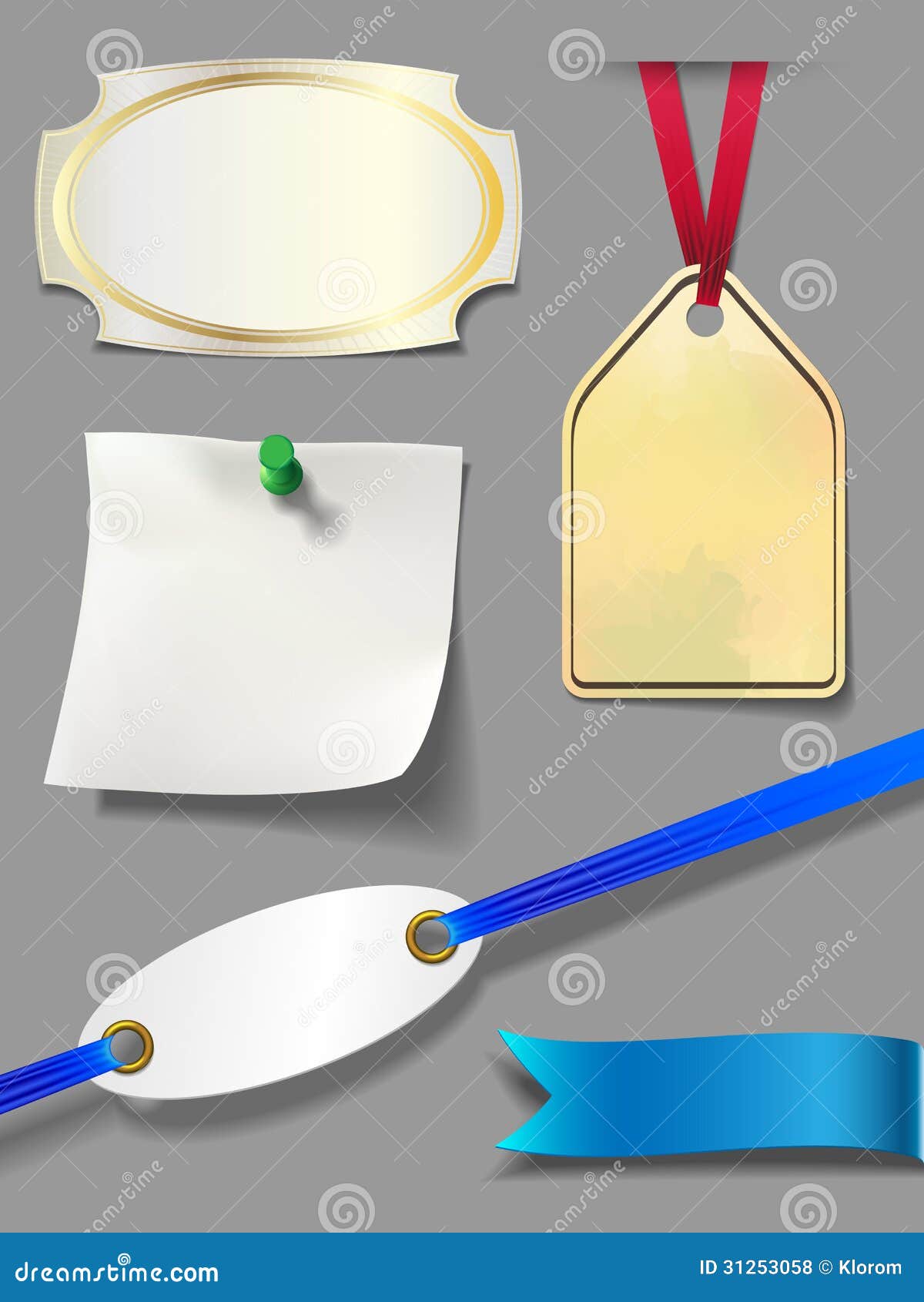 Set of different labels stock vector. Illustration of marker - 31253058