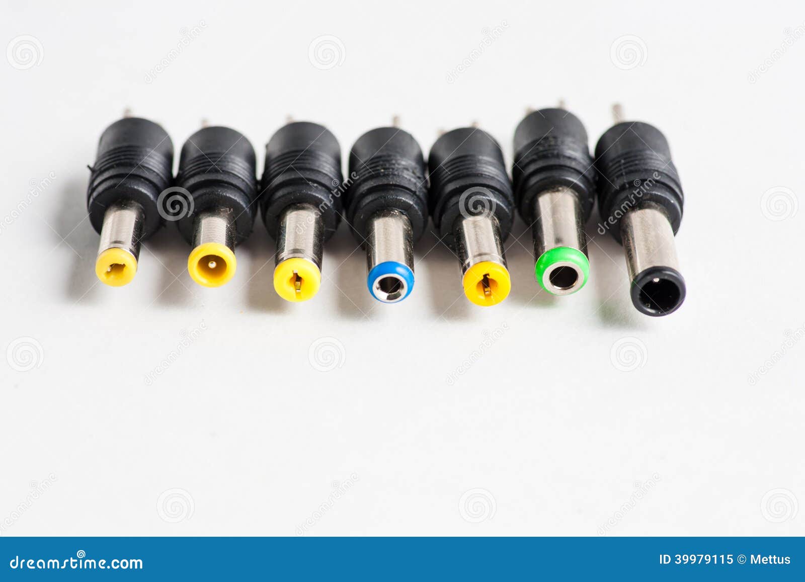 Set of Different Laptop Plugs Stock Image - Image of technology, black ...