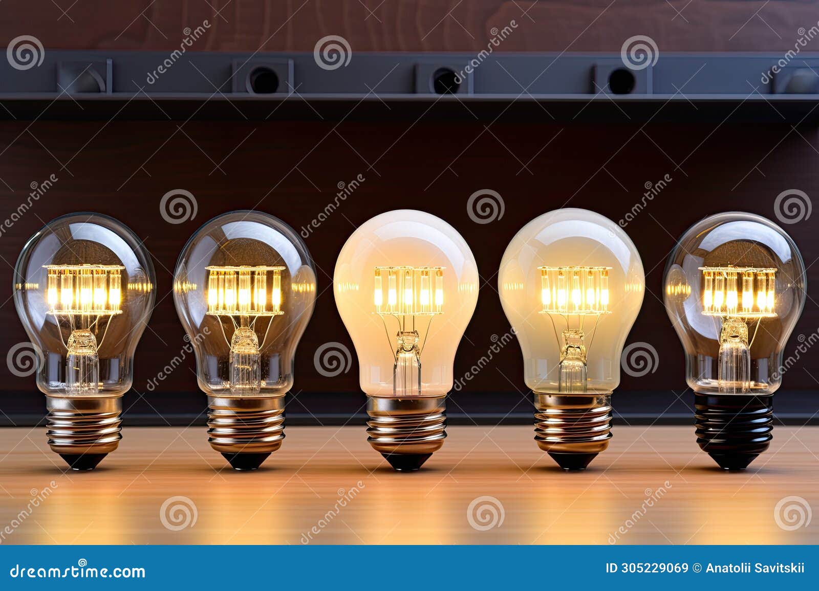 Set of Different Light Bulbs, Commonly Used Different Types Light Bulb ...