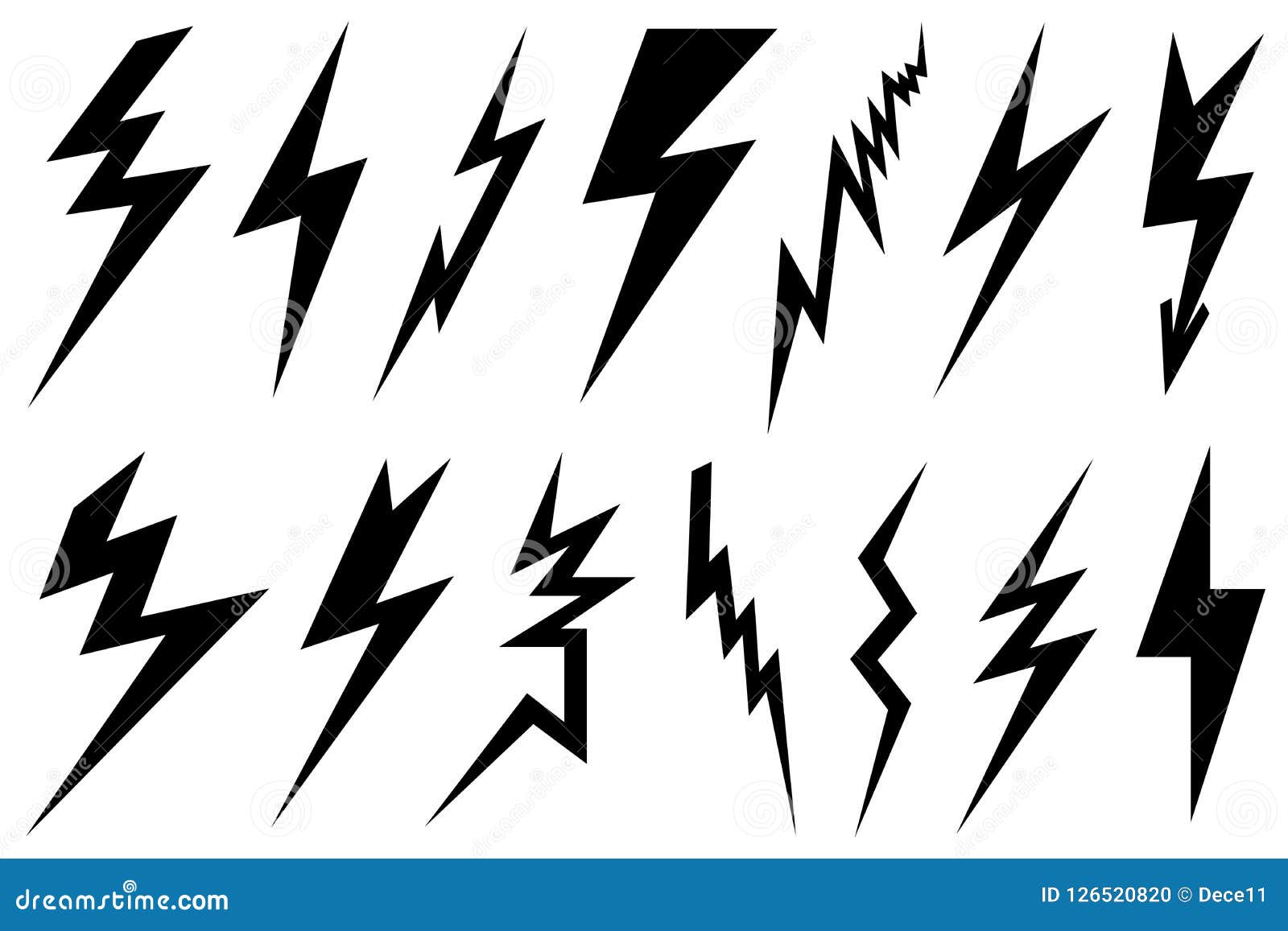 Lightning Bolts Pattern Cartoon Vector | CartoonDealer.com #132561037