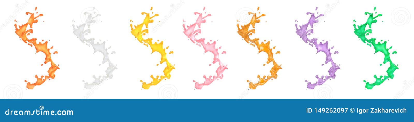 Set of Different Liquid Splashes Isolated Stock Illustration ...