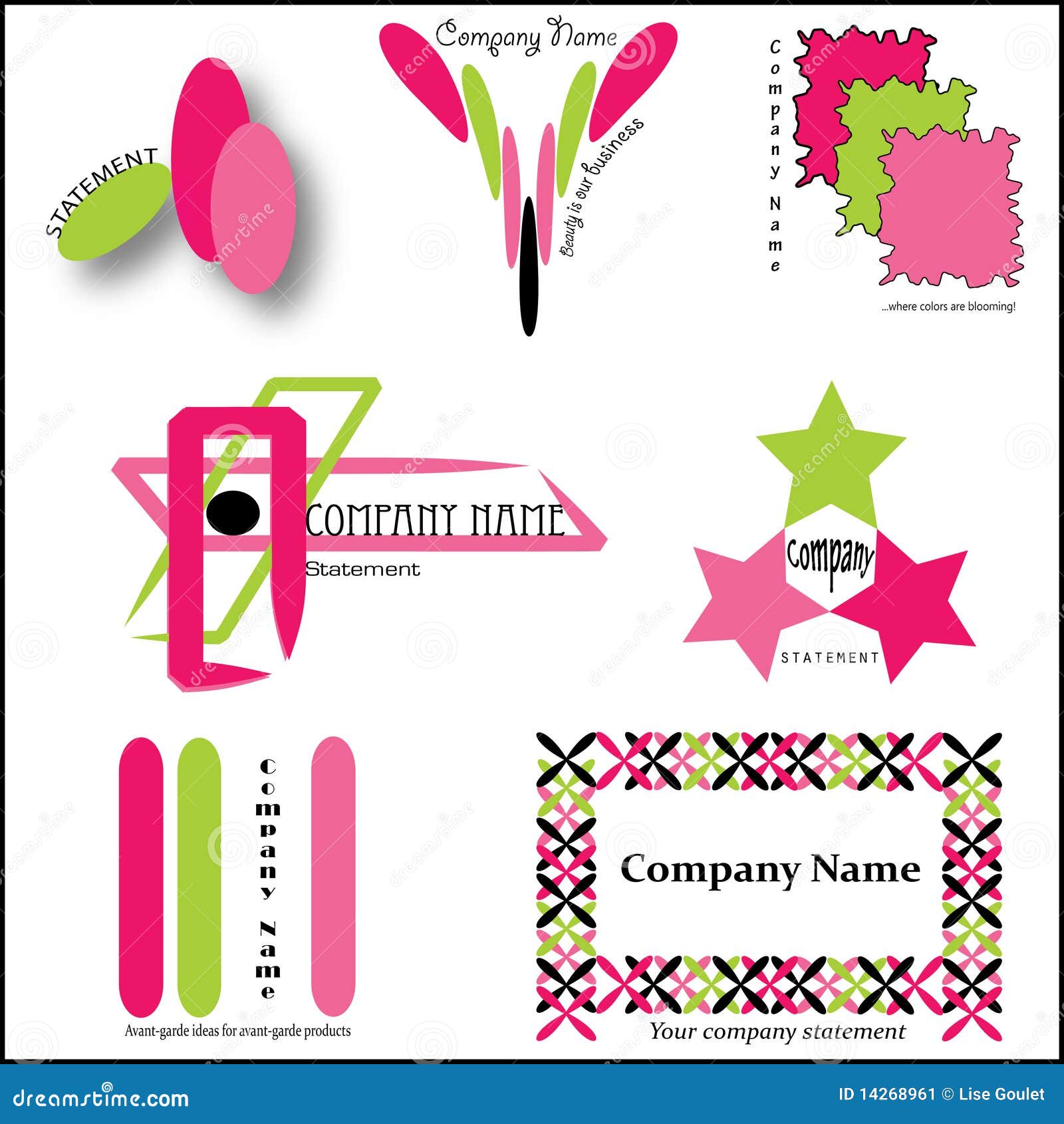 Set of Different Logos stock vector. Illustration of shapes - 14268961