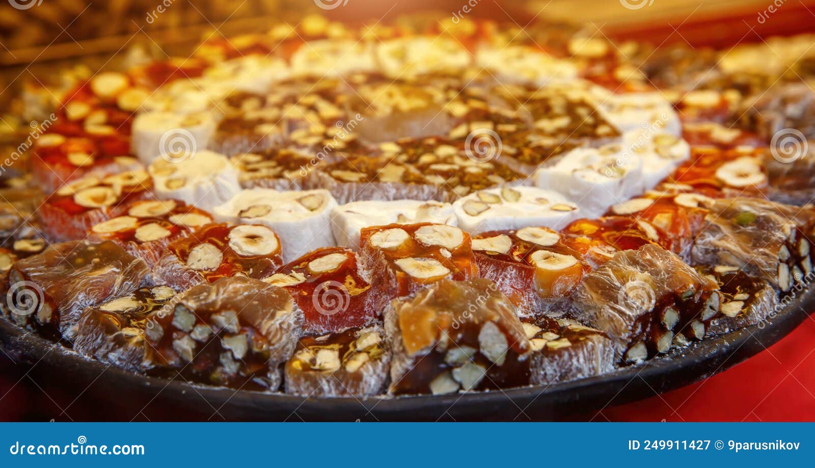 Set of Different Lokum - Turkish Sweets. Stock Image - Image of spice ...