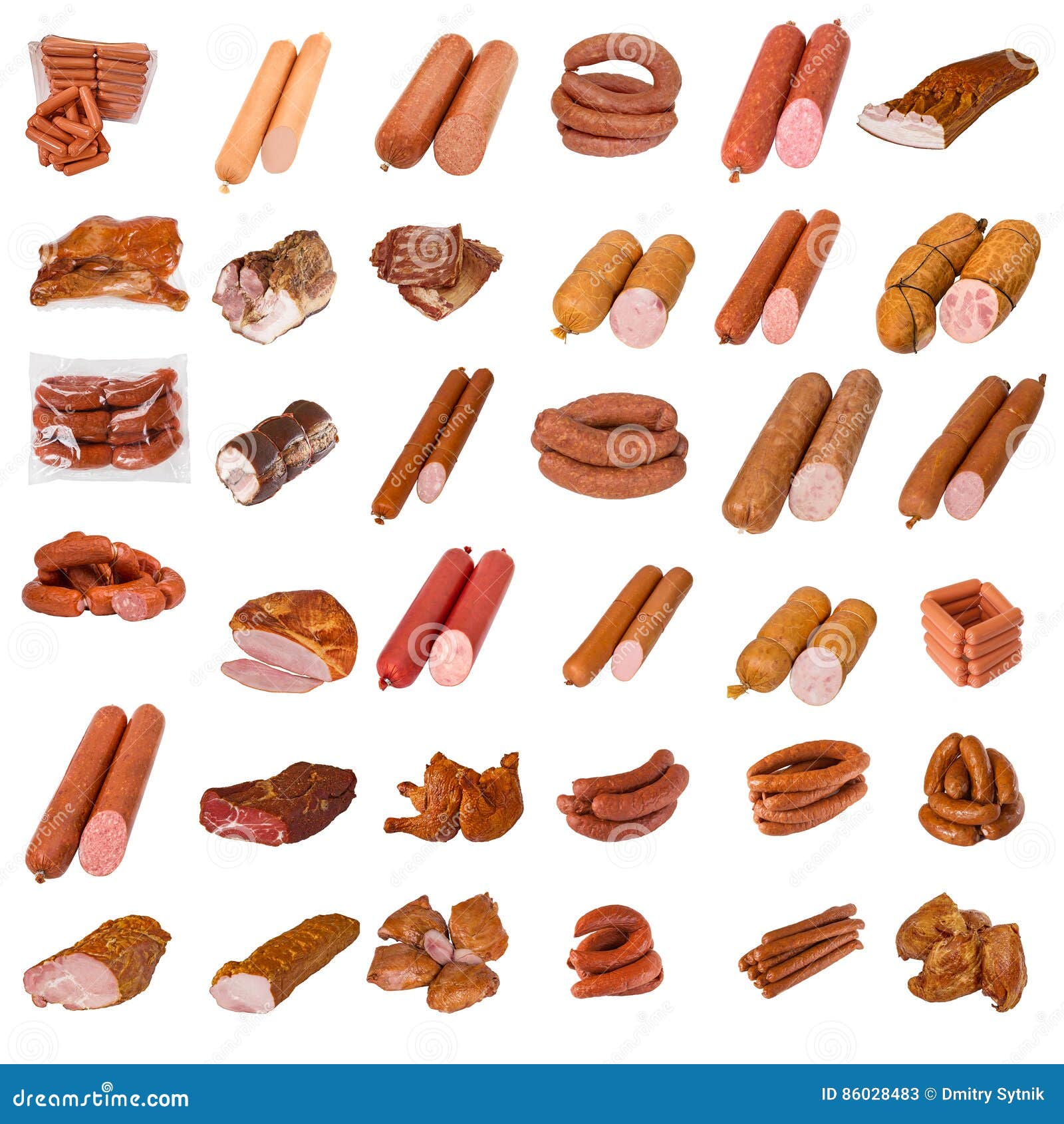 Set of a Different Meat Products Stock Image - Image of product ...