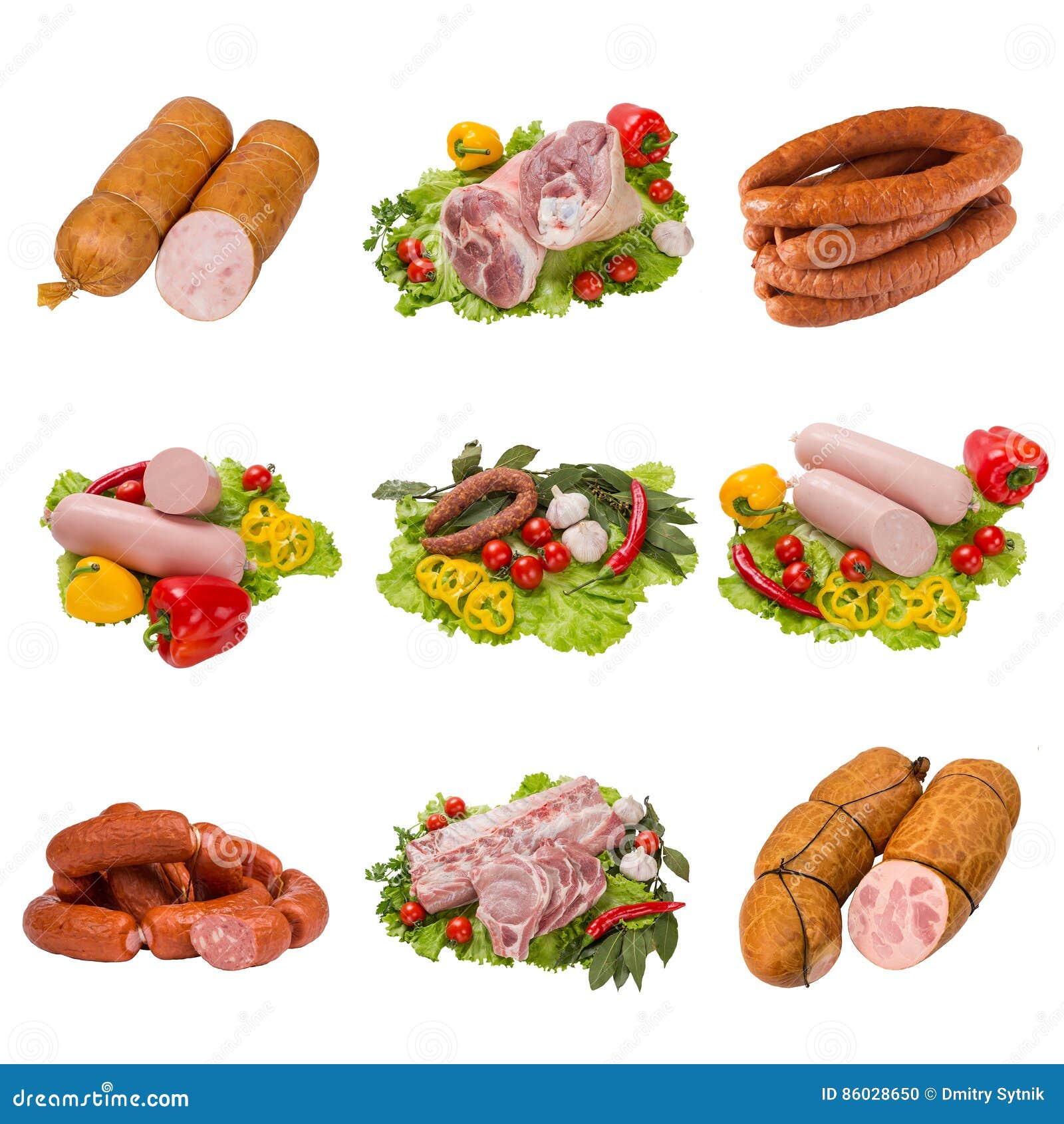 Set of a Different Meat Products Stock Photo - Image of barbecue ...